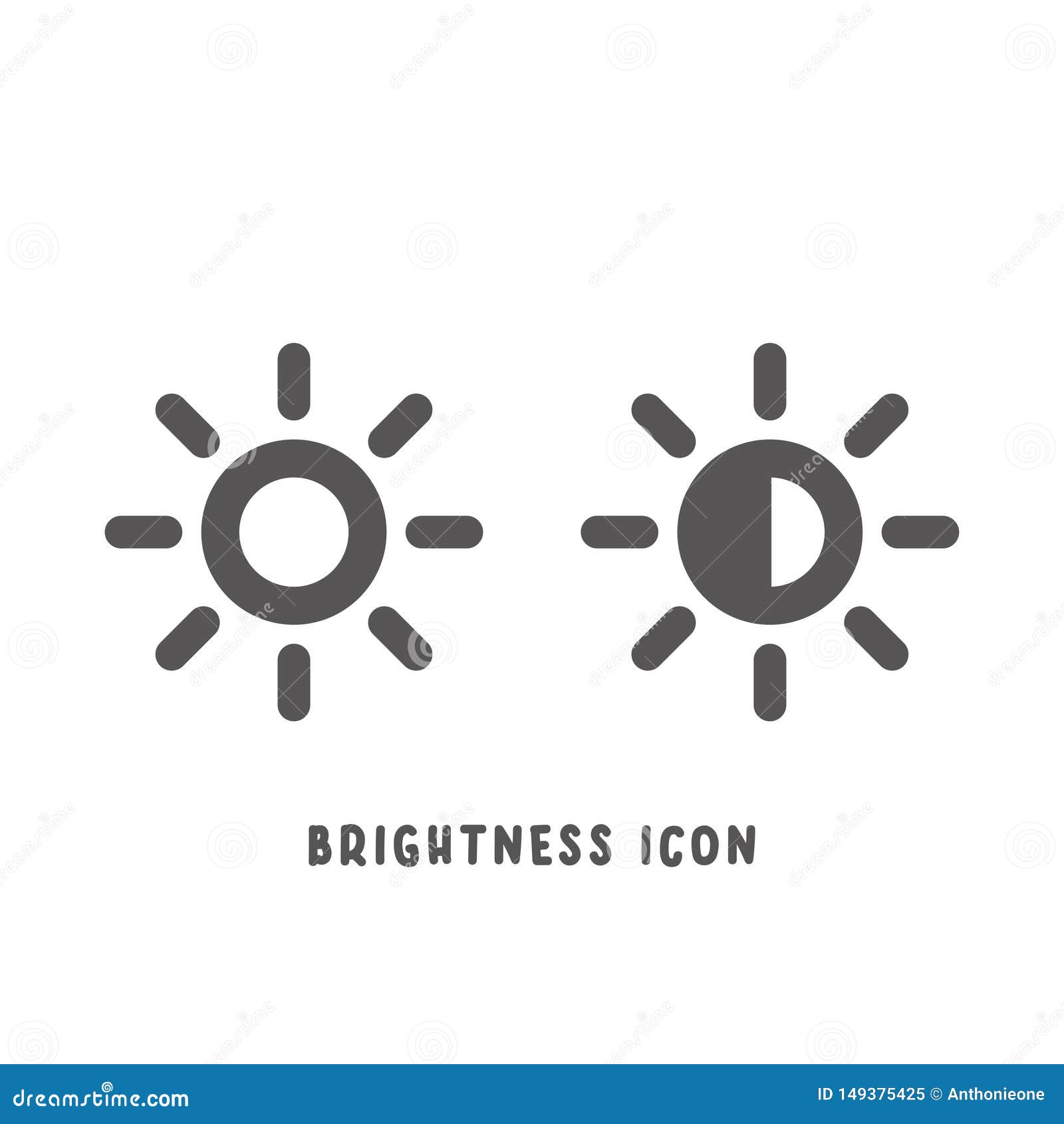 Brightness Icon Simple Flat Style Vector Illustration Stock Vector ...