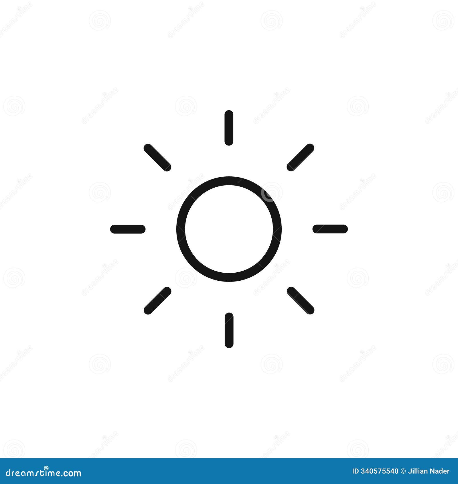 Brightness Icon Sticker Isolated On Gray Background Cartoon Vector ...