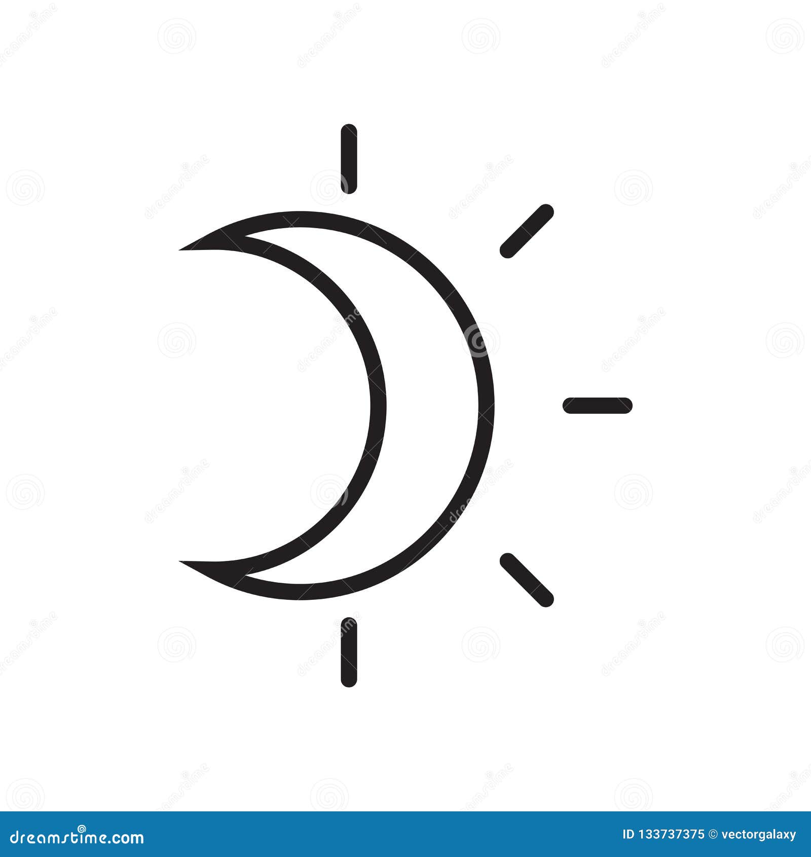 Brightness Icon Vector Sign and Symbol Isolated on White Background ...