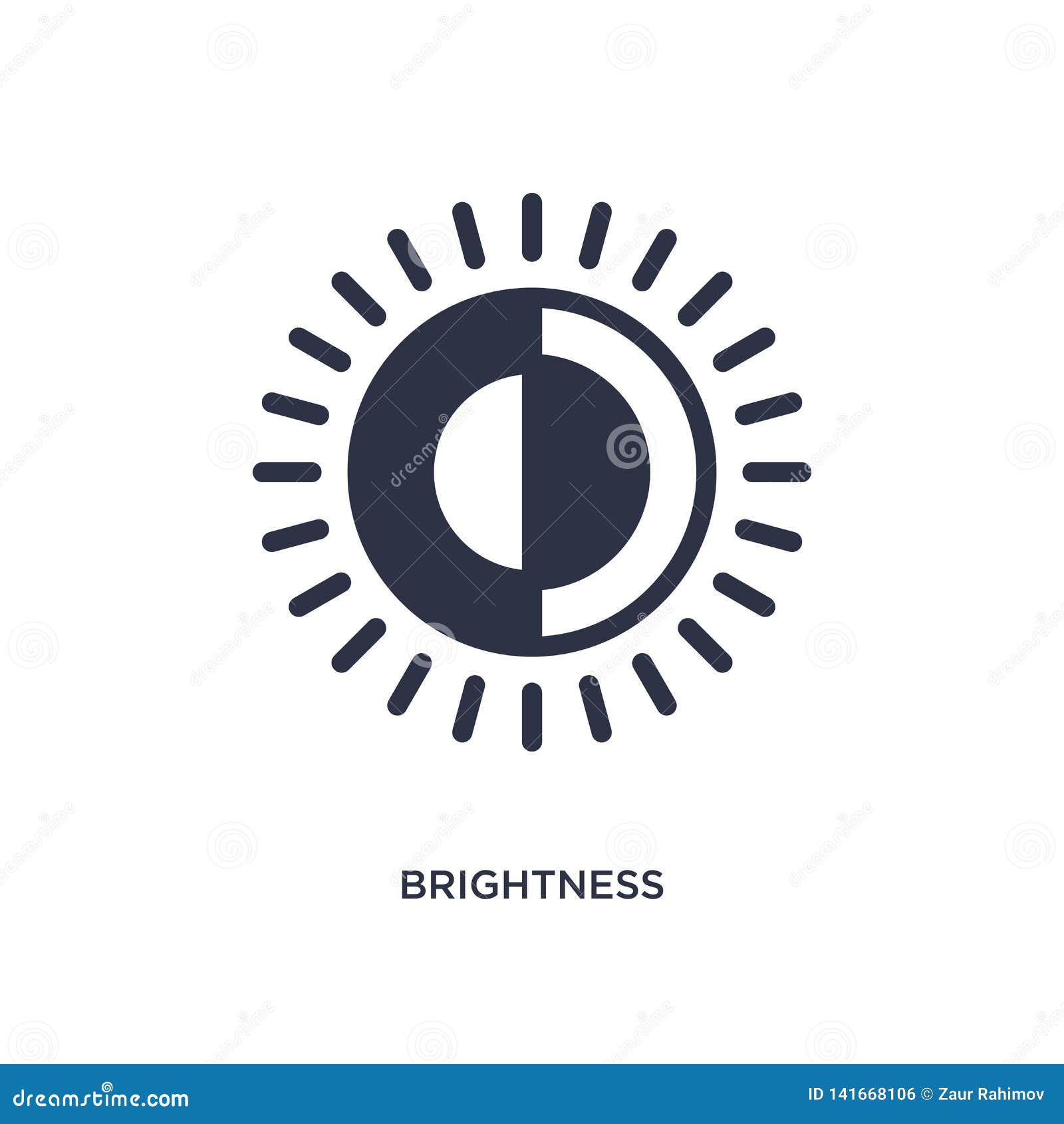 Brightness Icon on White Background. Simple Element Illustration from ...