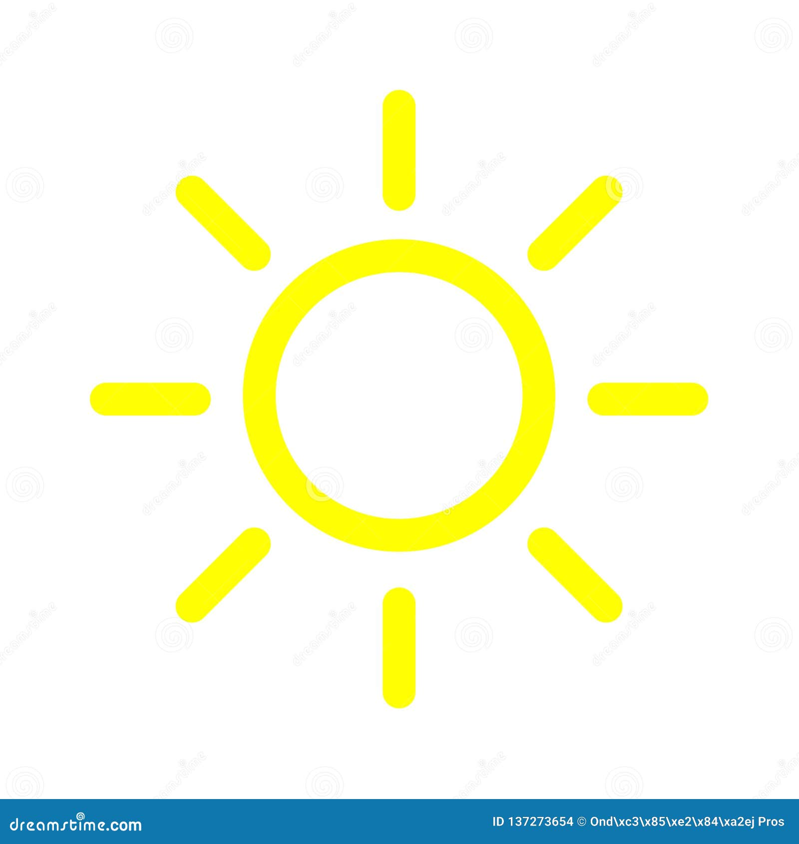 Brightness Intensity Icon. Isolated Vector Symbol on White Background ...