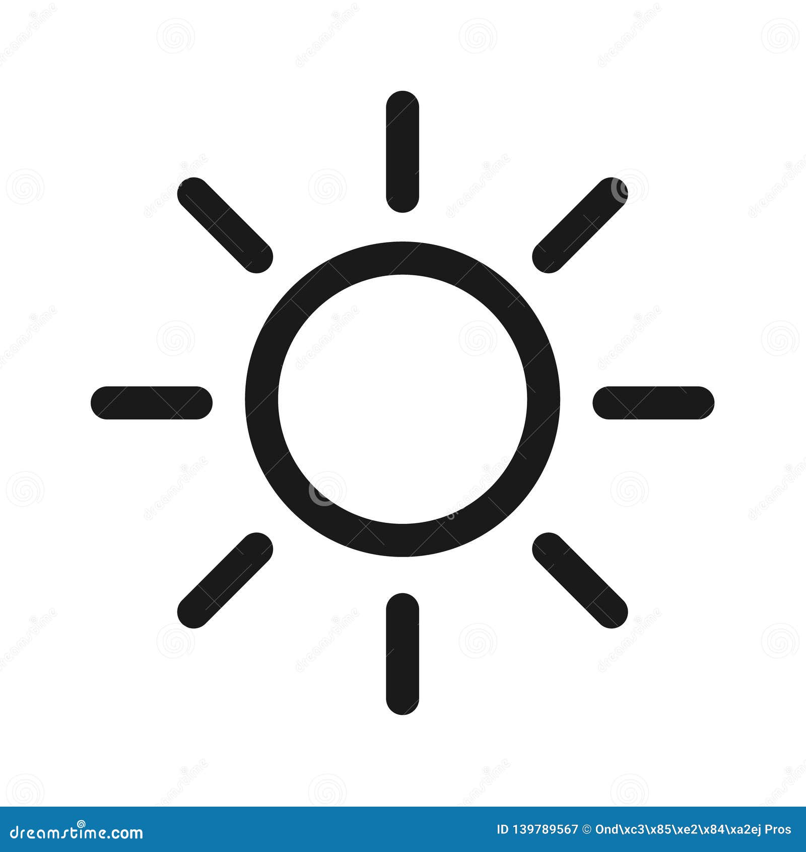 Brightness Intensity Icon. Isolated Vector Symbol on White Background ...