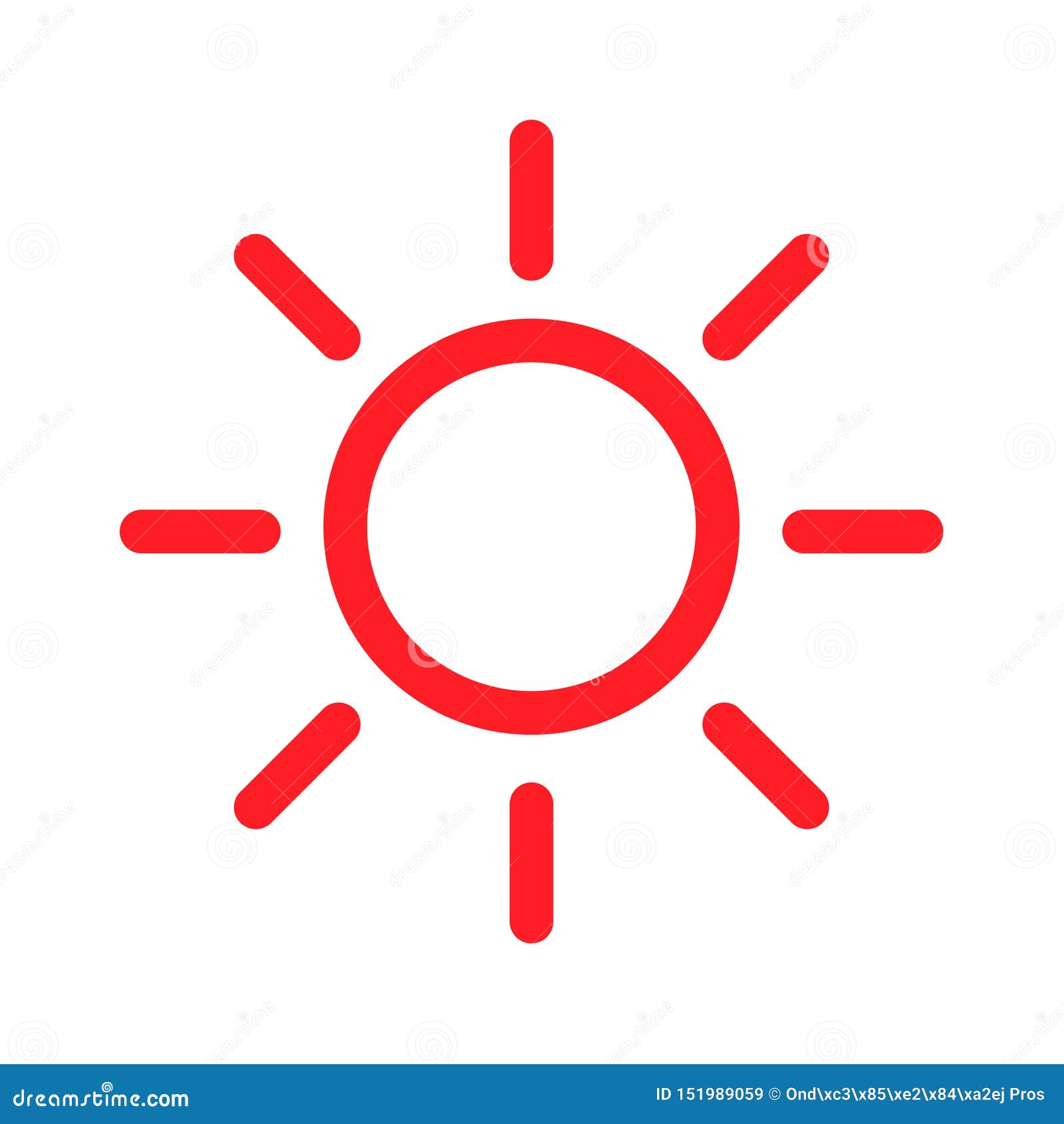 Brightness Intensity Icon. Isolated Vector Symbol on White Background ...