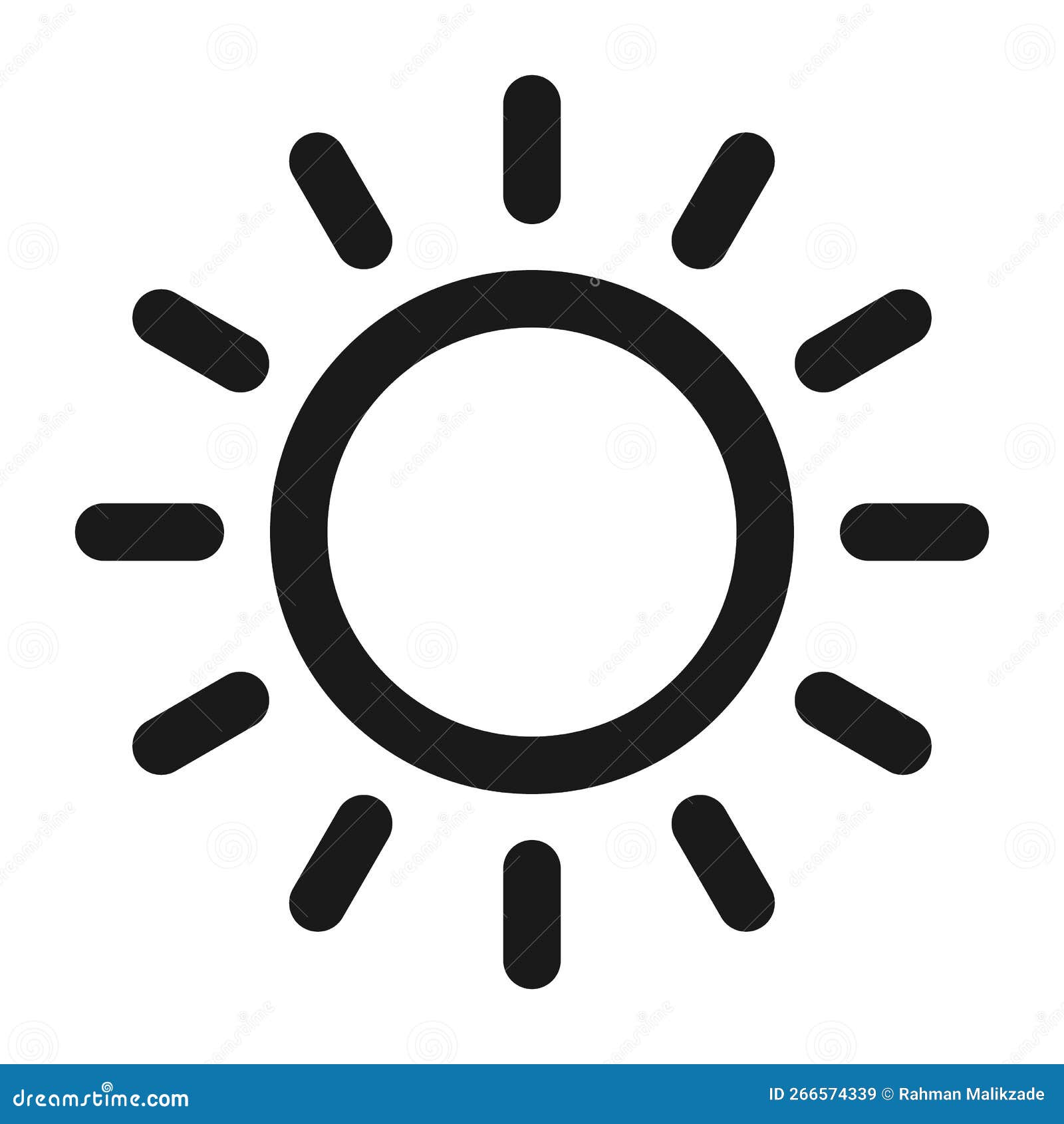 Brightness, Intensity Setting, Bright Sun. Flat Vector Icon ...