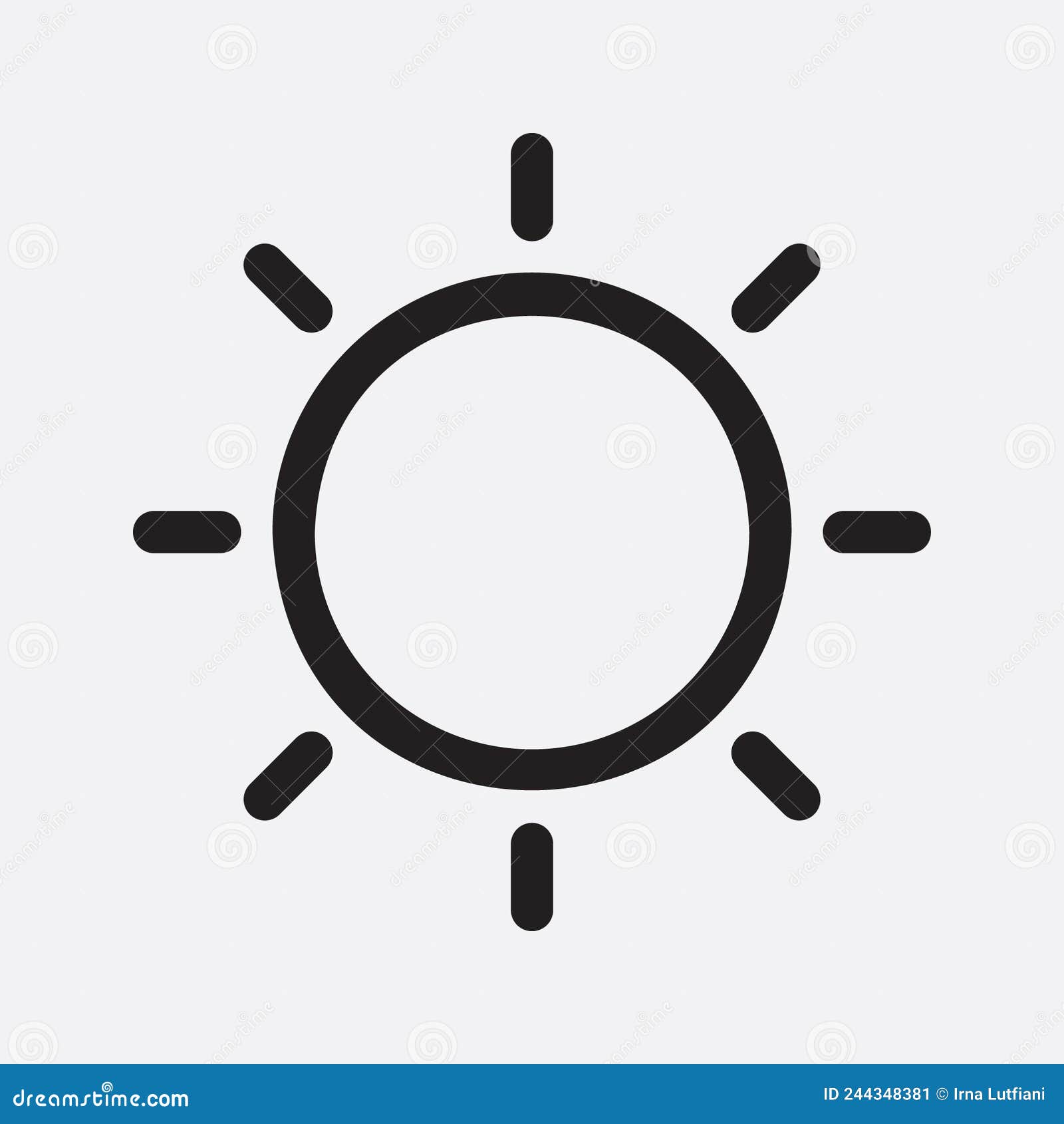 Brightness Light Saturation or Sun Icon Stock Vector - Illustration of ...