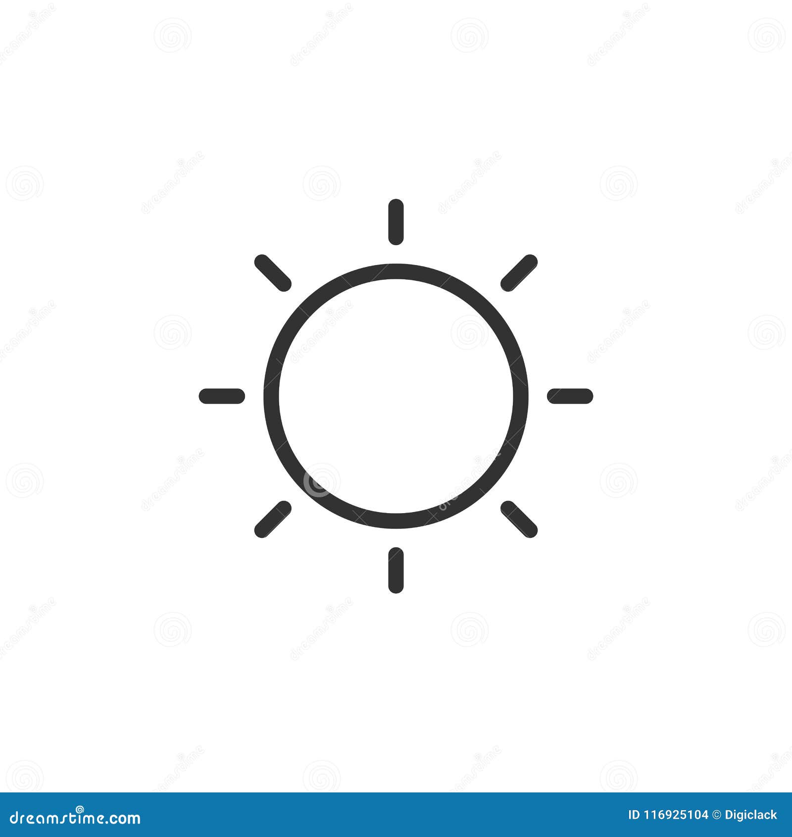 Brightness Line Icon Design Stock Illustration - Illustration of cloud ...