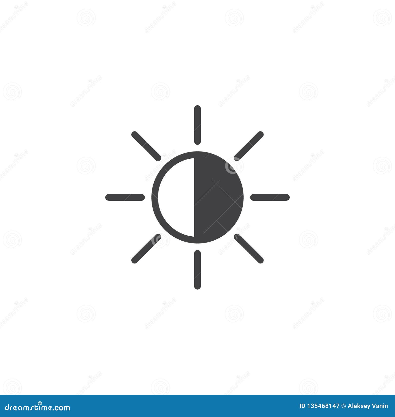 Brightness Settings Vector Icon Stock Vector - Illustration of logo ...
