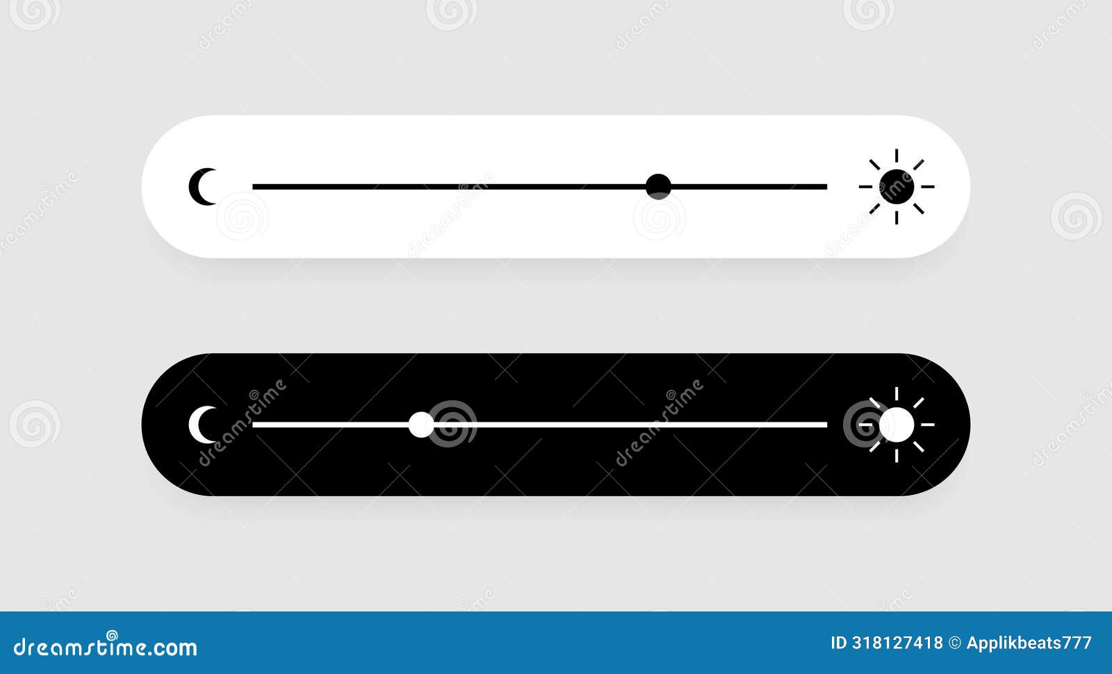 Brightness Slider Level Control. Contrast and Brightness Adjustment ...