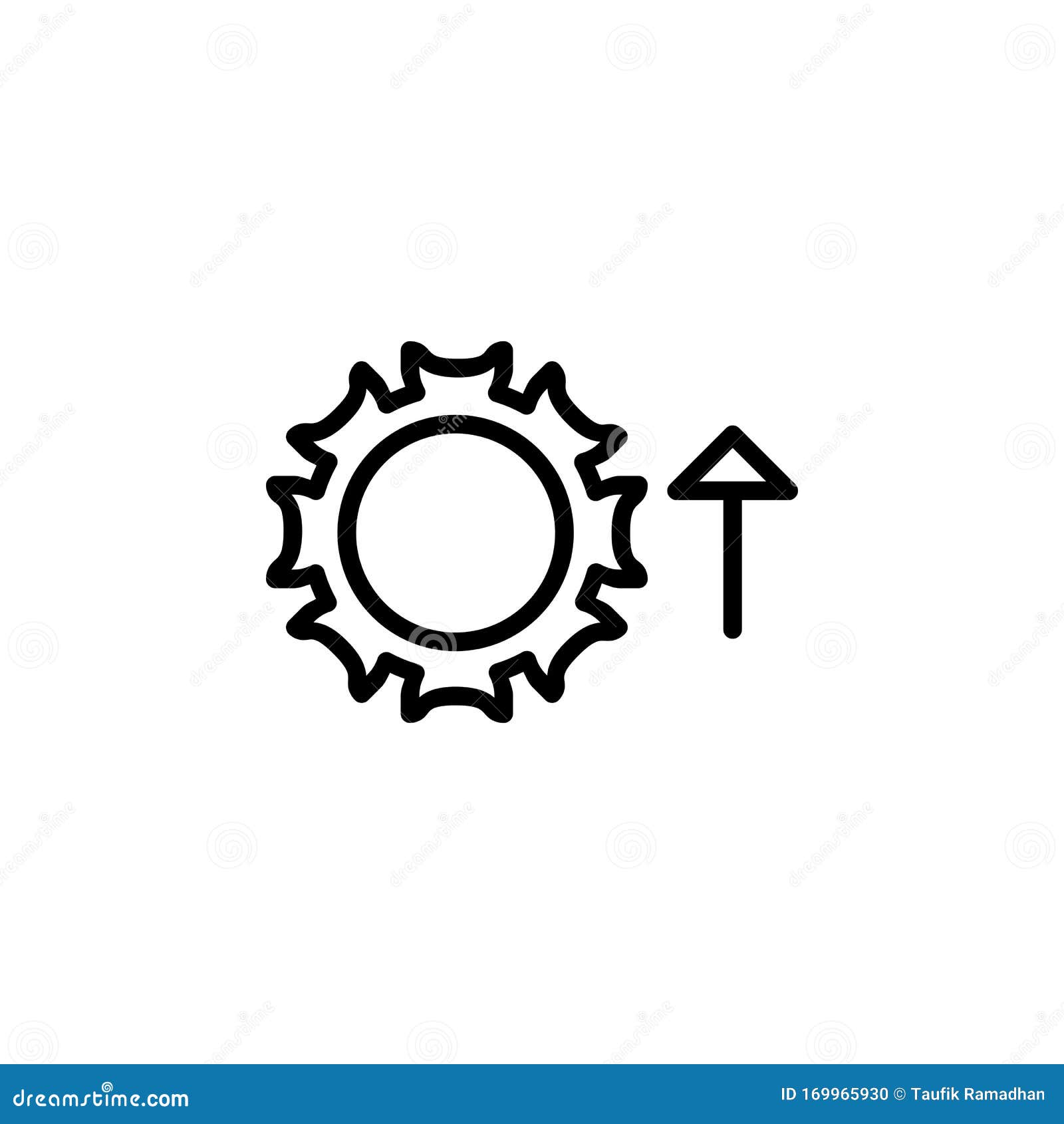 Brightness Up Icon Design Line Style. Perfect for Application, Web ...