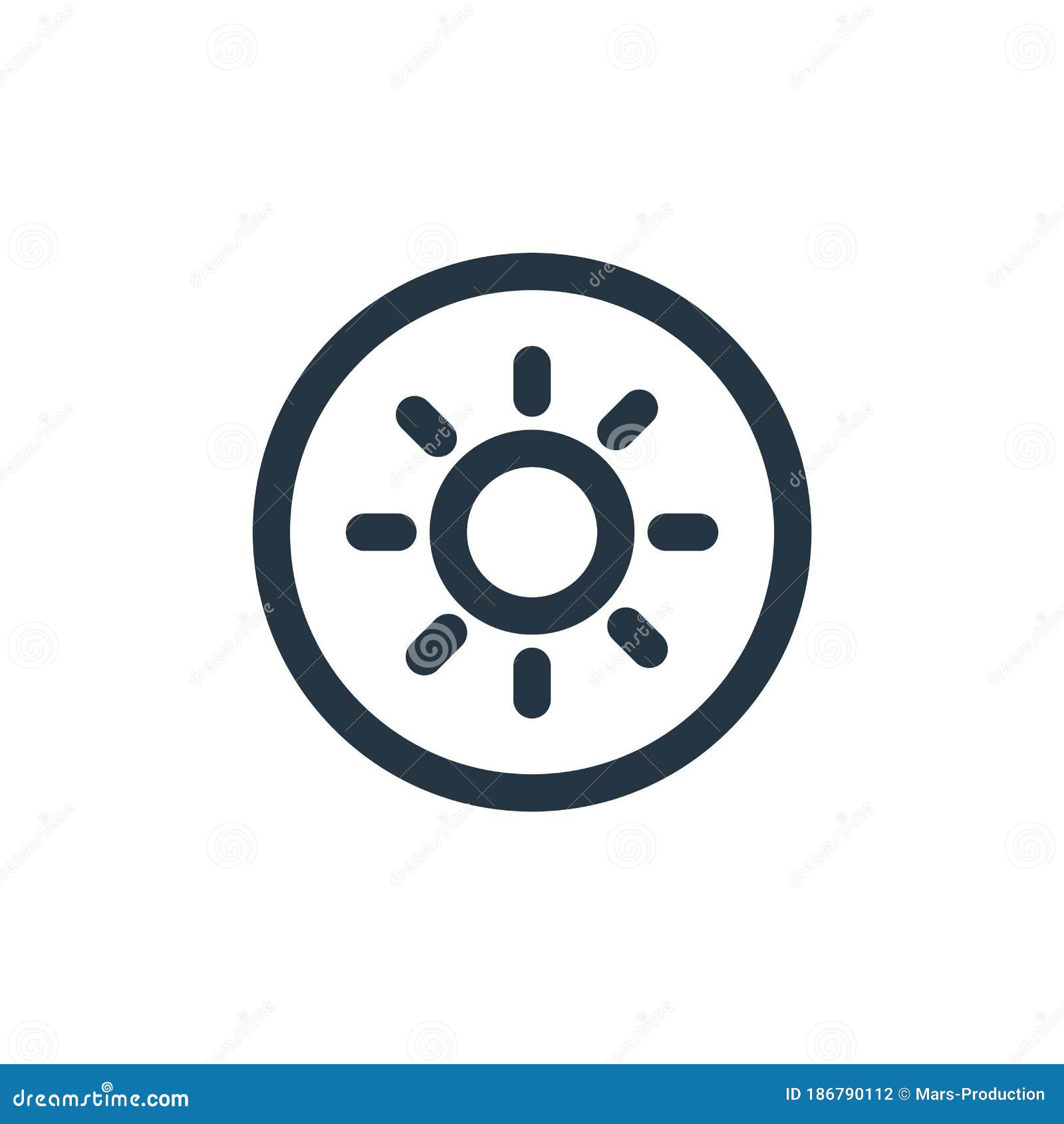 Brightness Vector Icon. Brightness Editable Stroke. Brightness Linear ...