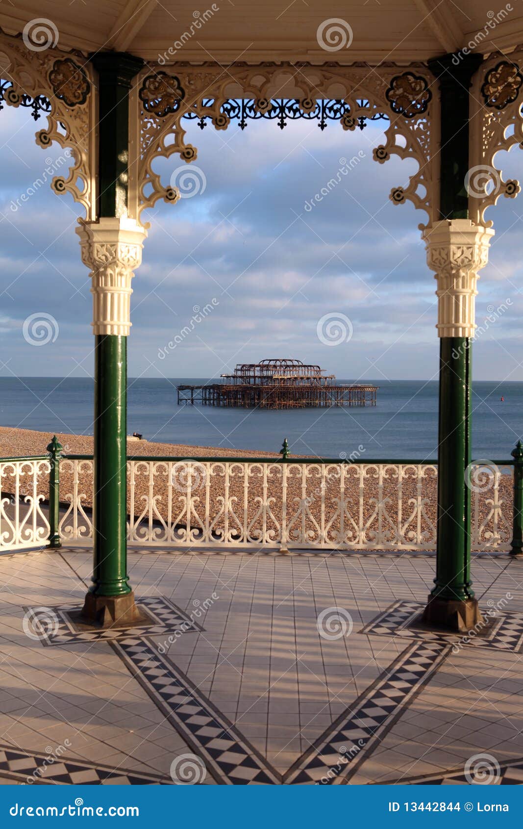 Brighton Bandstand Pier England Stock Photo - Image of coast, historic ...