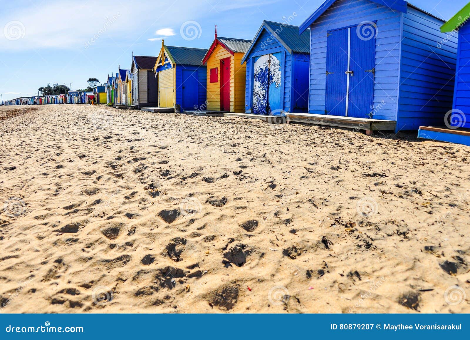 Brighton Bathing Boxes Beach Houses Stock Image - Image of melbourne ...