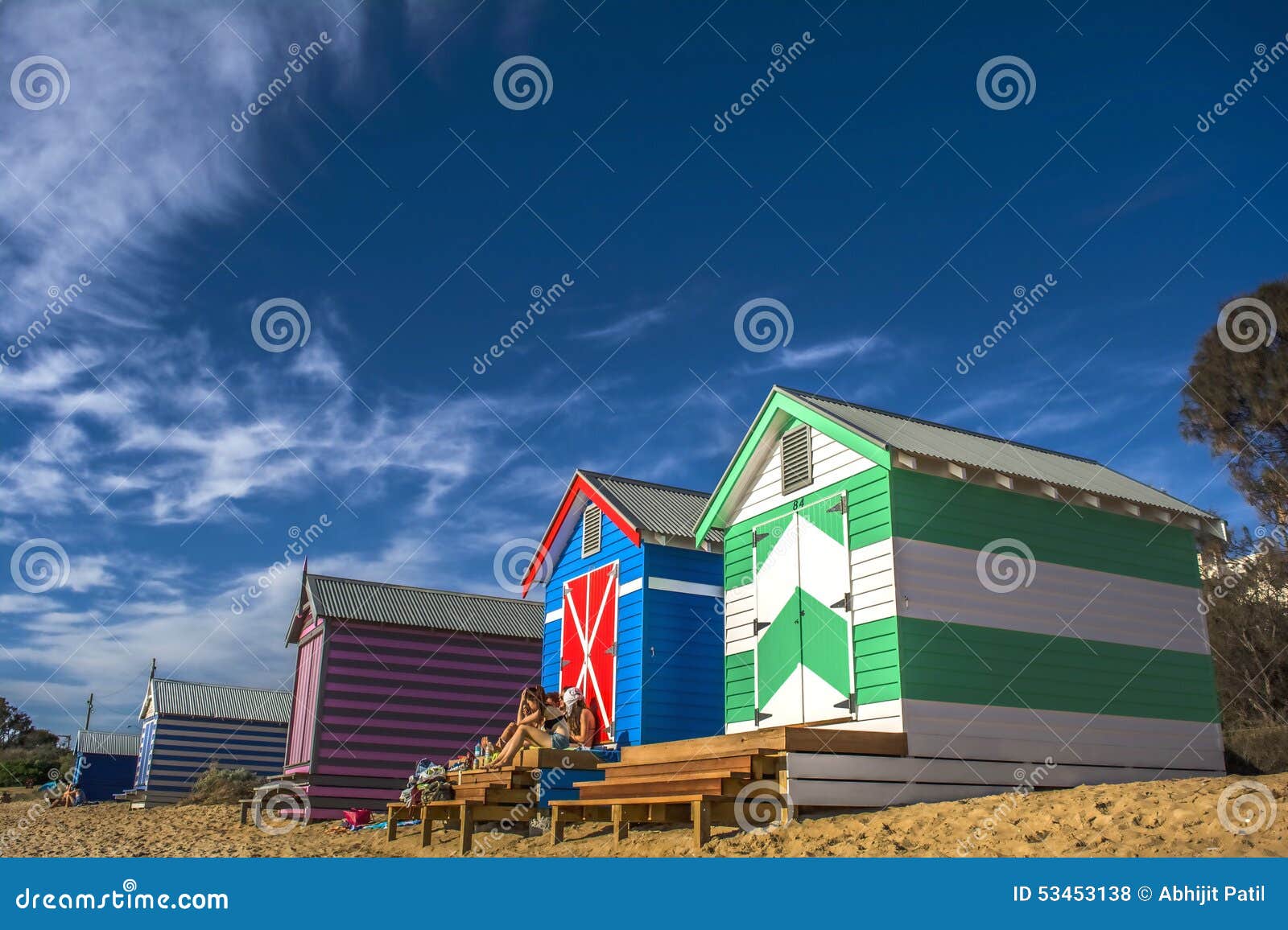 Brighton Beach bath boxes editorial stock photo. Image of vibrant ...