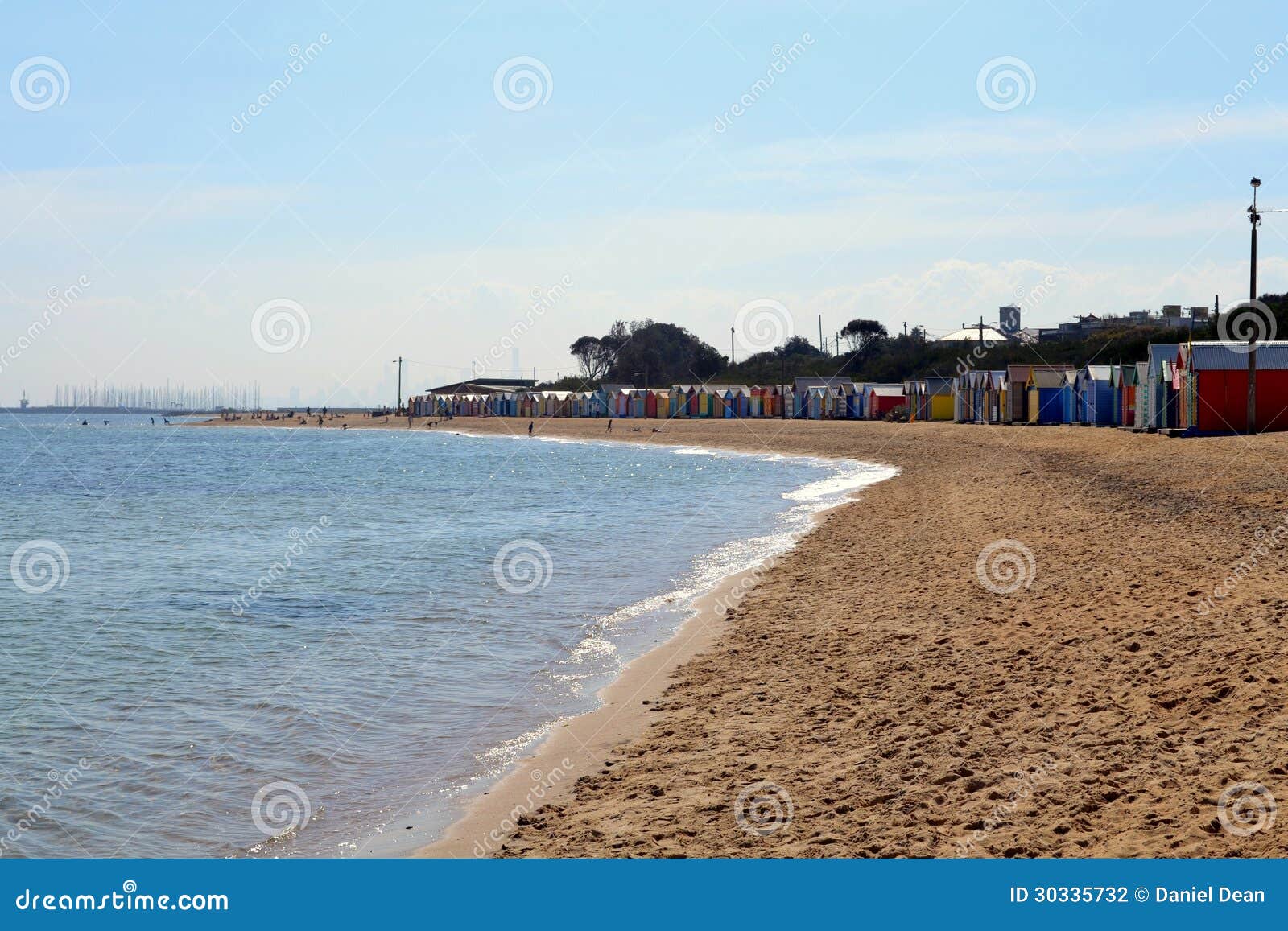 Brighton Beach Bathing Boxes Stock Photo - Image of water, melbourne ...