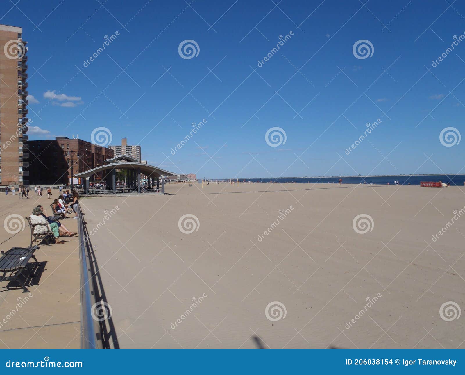 Brighton Beach. Boardwalk editorial stock image. Image of embankment ...