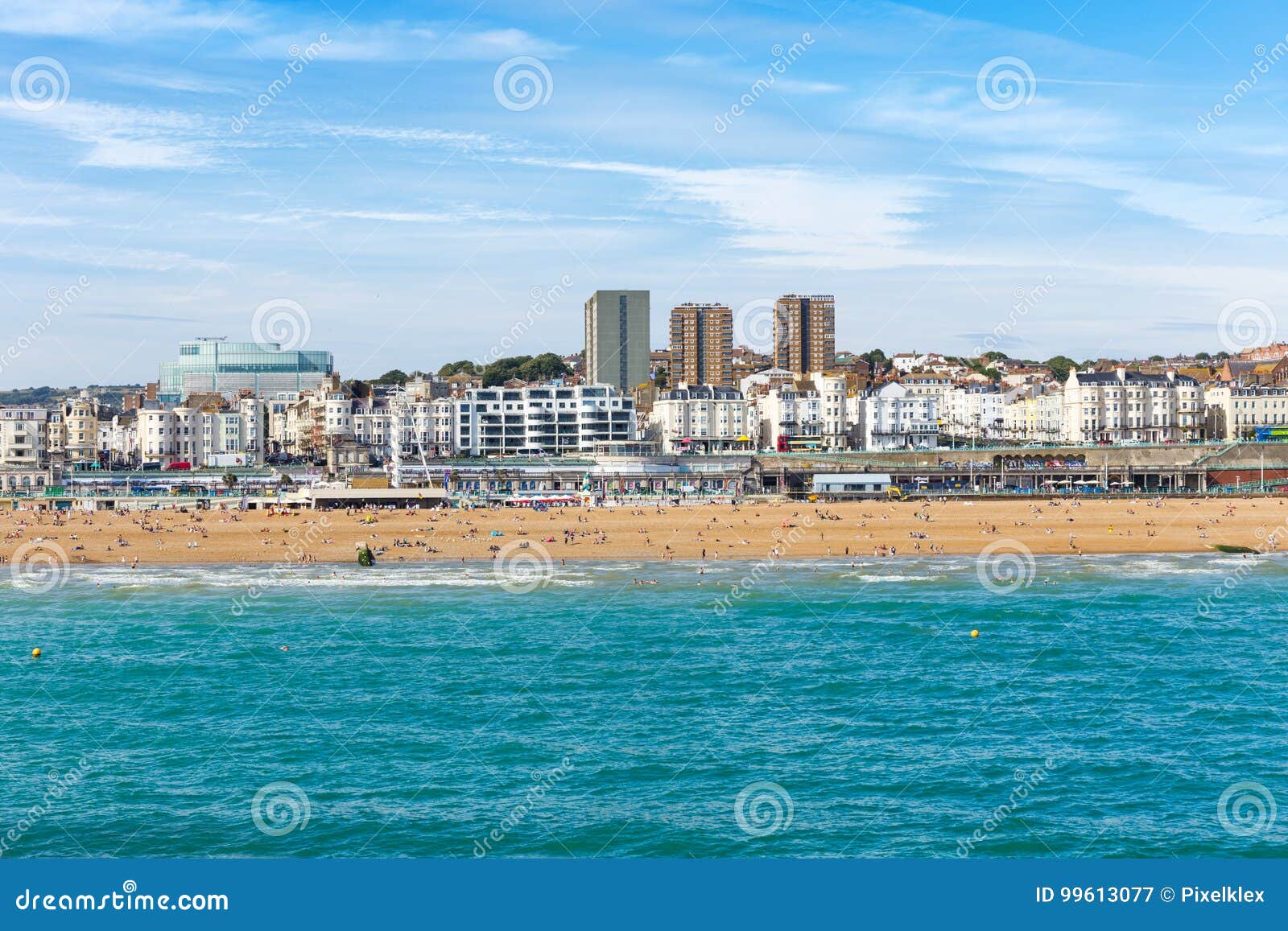 Brighton Beach, England stock image. Image of city, saltwater - 99613077