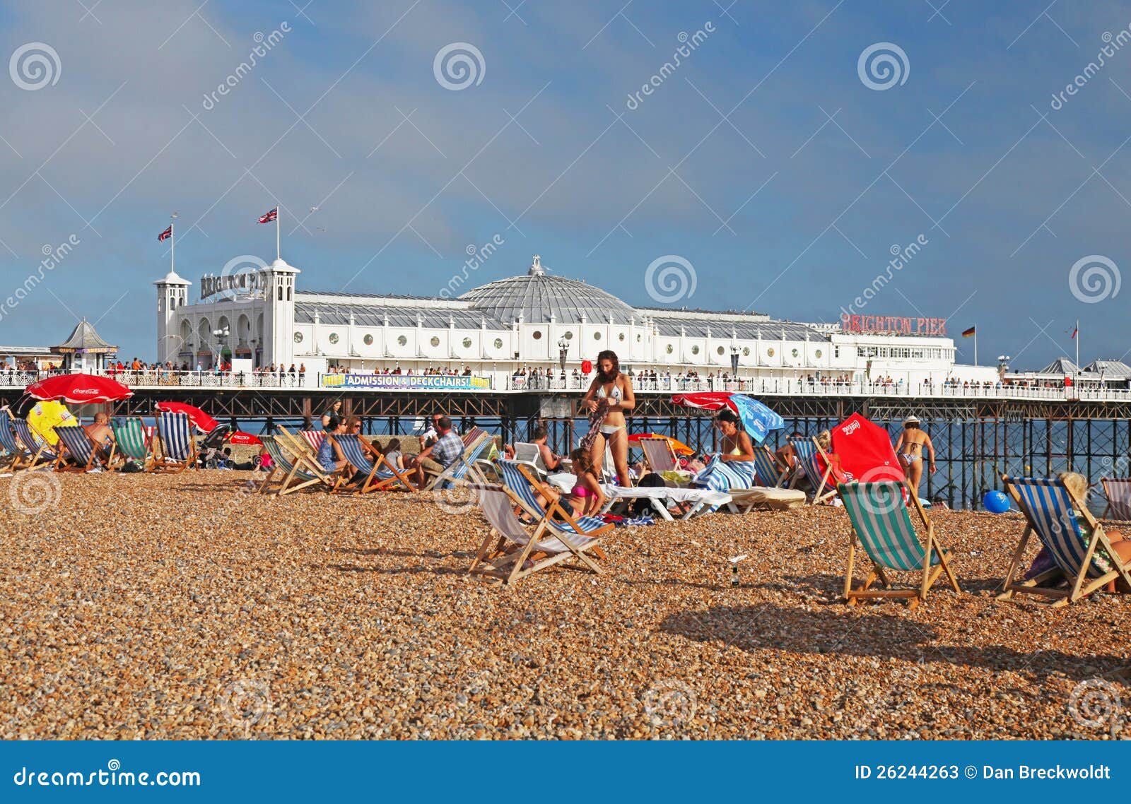 Brighton Beach and Pier in Summer Editorial Stock Photo - Image of ...