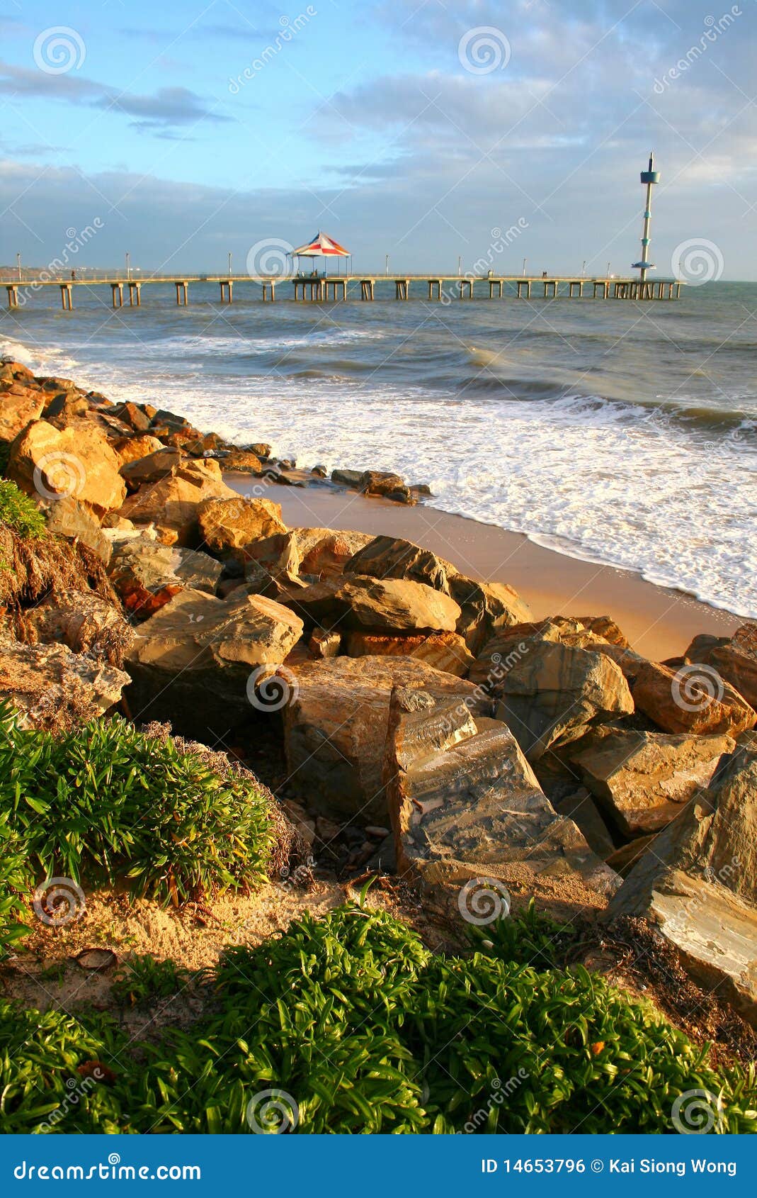 Brighton Beach with Rocks stock photo. Image of sail - 14653796