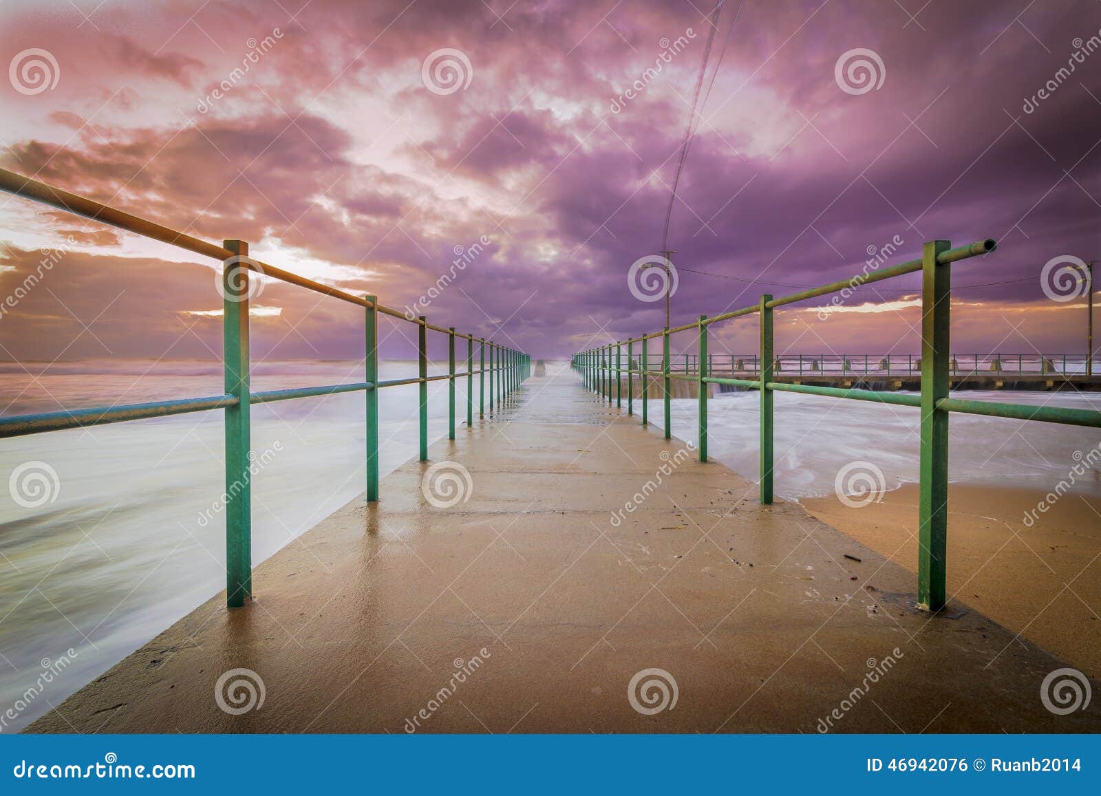 Brighton Beach Tidal Pool stock photo. Image of wideangle - 46942076