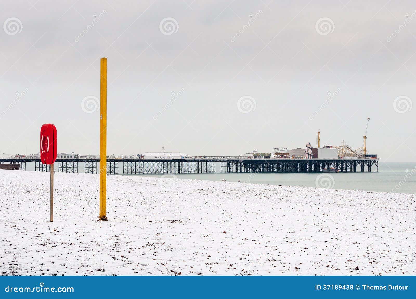 Brighton beach in winter stock photo. Image of brighton - 37189438