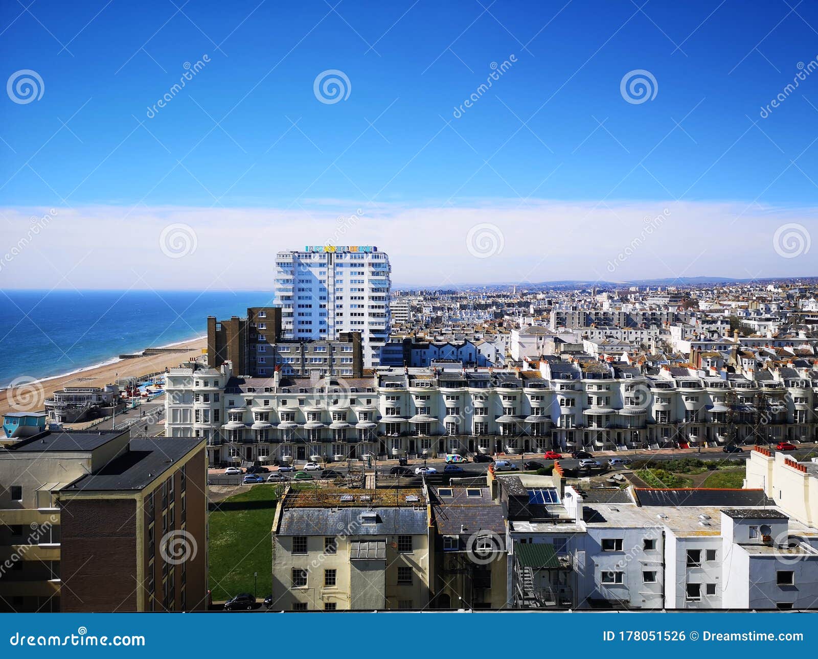 Brighton Bird Eye Views with Sea Front Editorial Photo - Image of ...