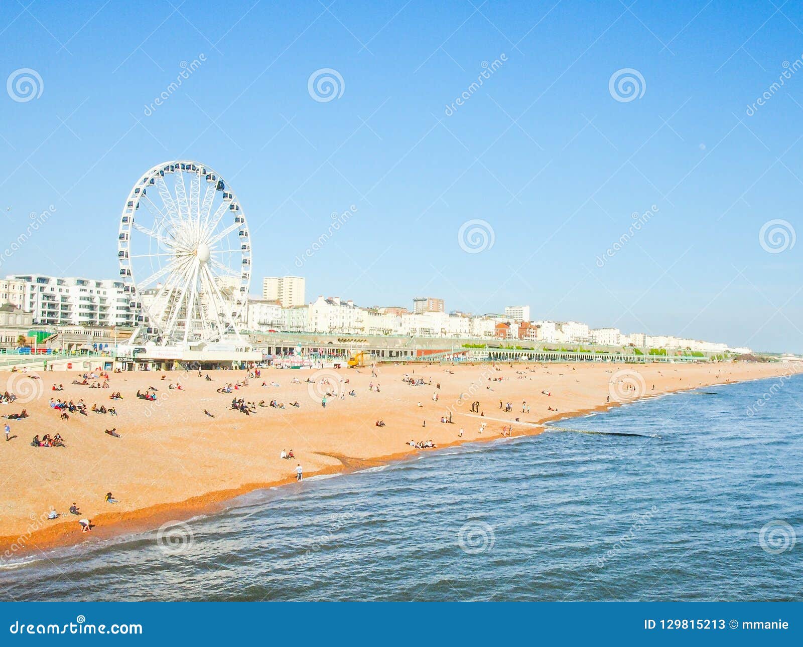 Brighton Coastline in Spring Editorial Stock Photo - Image of people ...