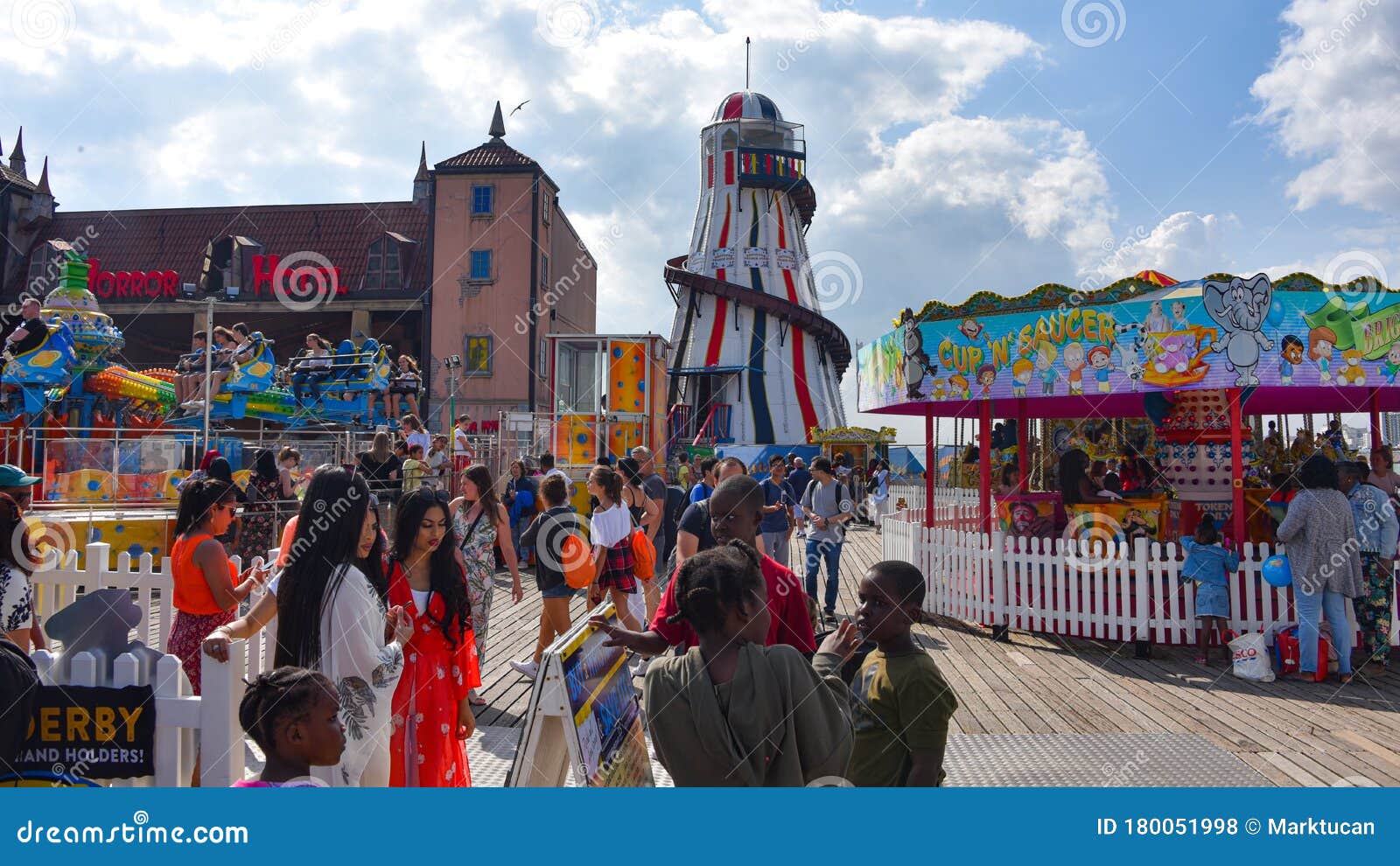 Fun Fair Rides and Attraction on Brighton Pier. Brighton, East Sussex ...