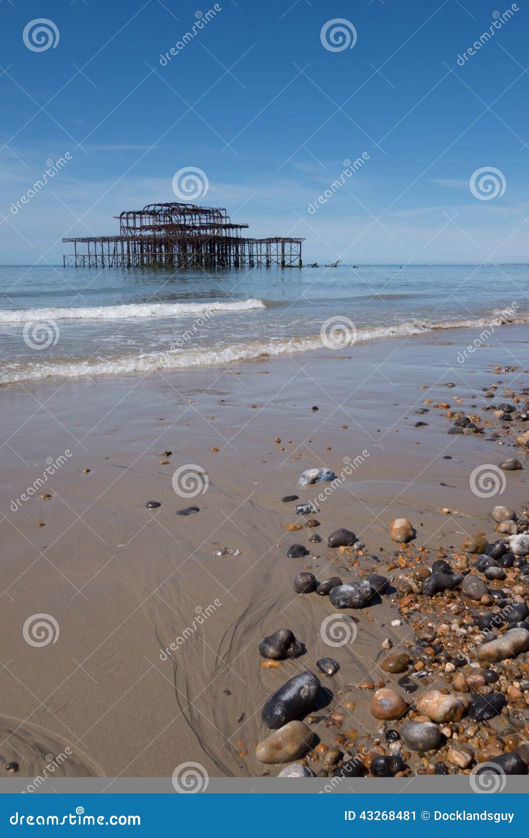 Brighton pier stock image. Image of beach, pebbles, brighton - 43268481