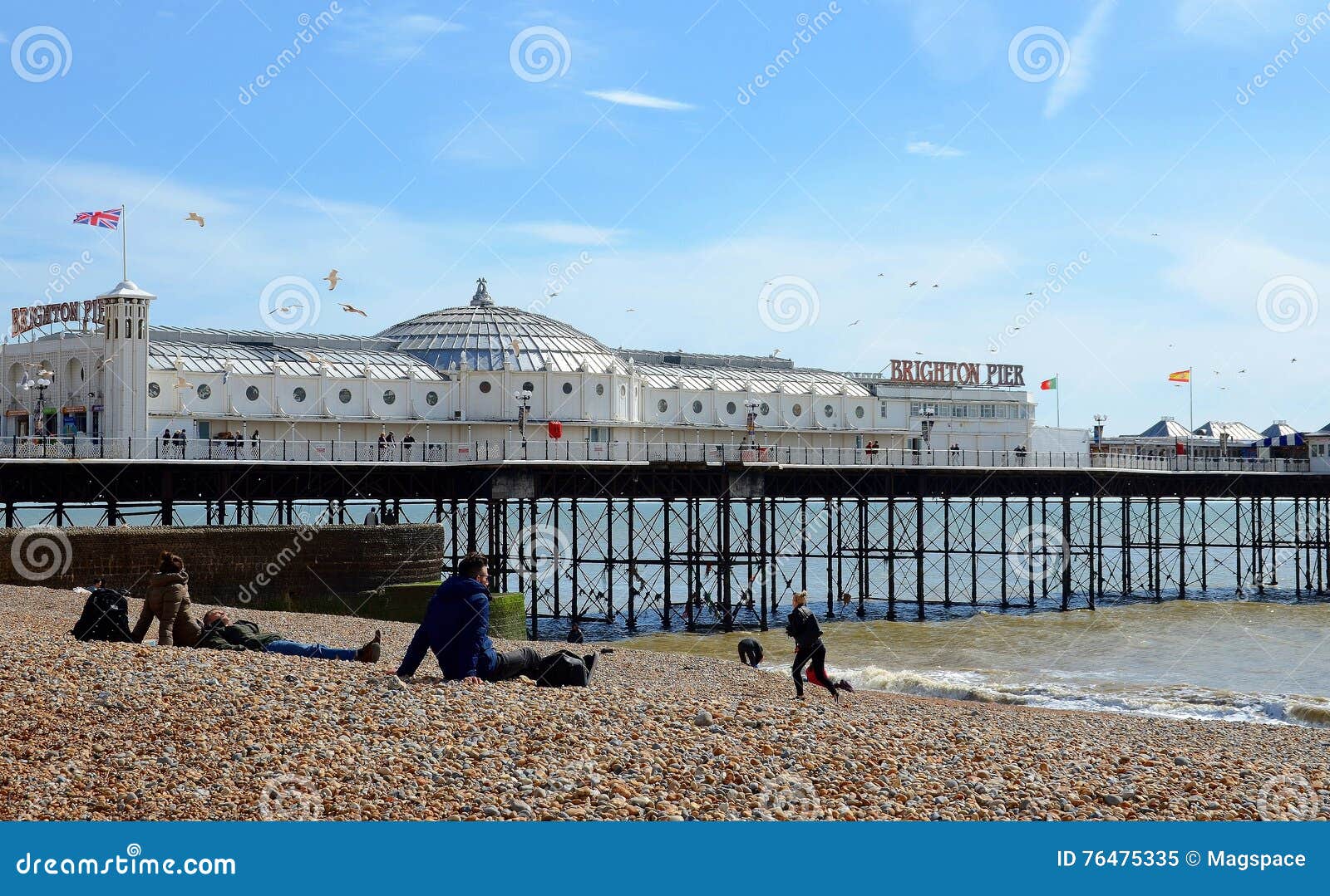 Brighton Pier, UK editorial image. Image of ocean, iconic - 76475335