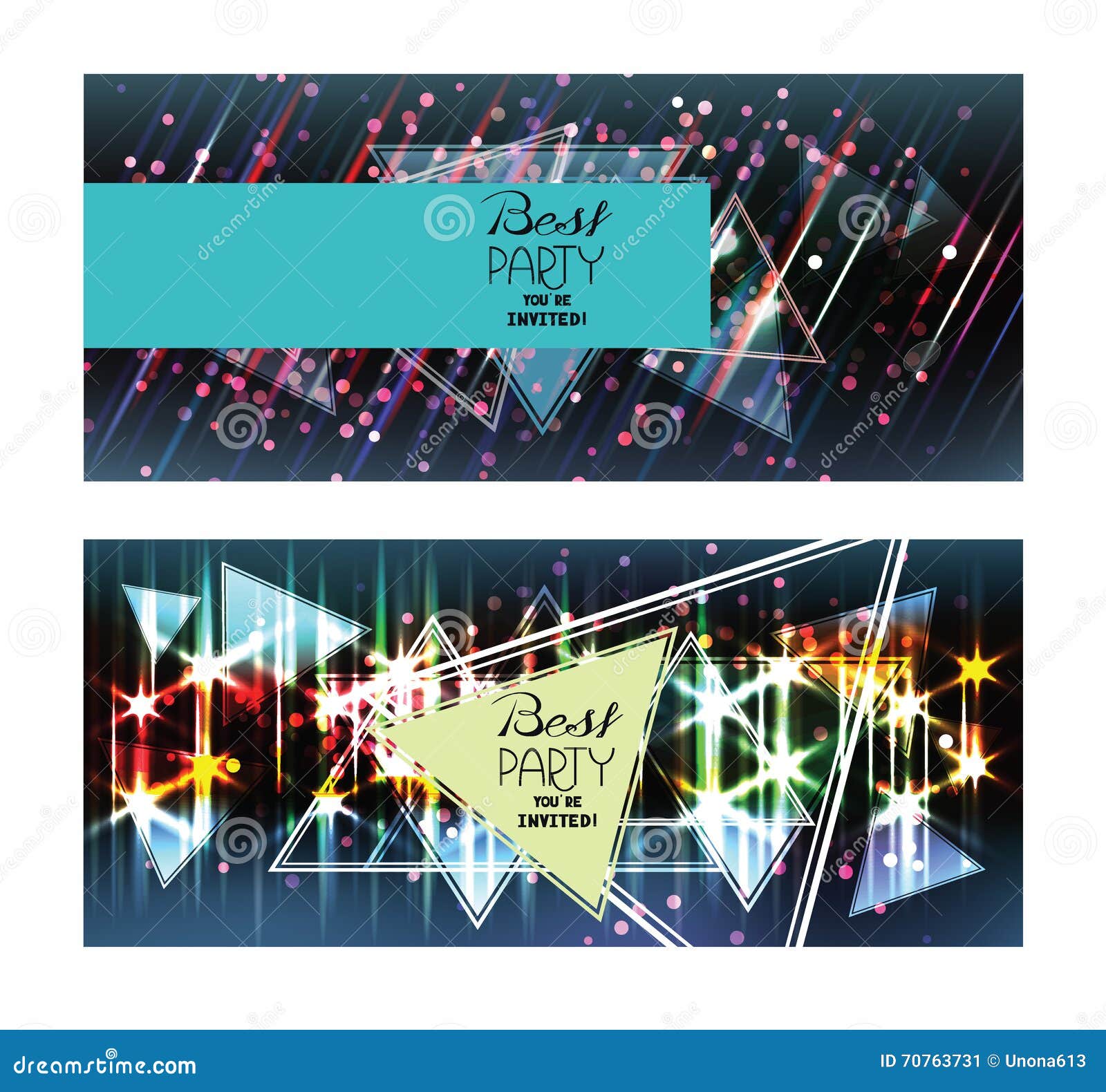 Brigth Disco Shiny Background. Party Invitation Stock Vector ...