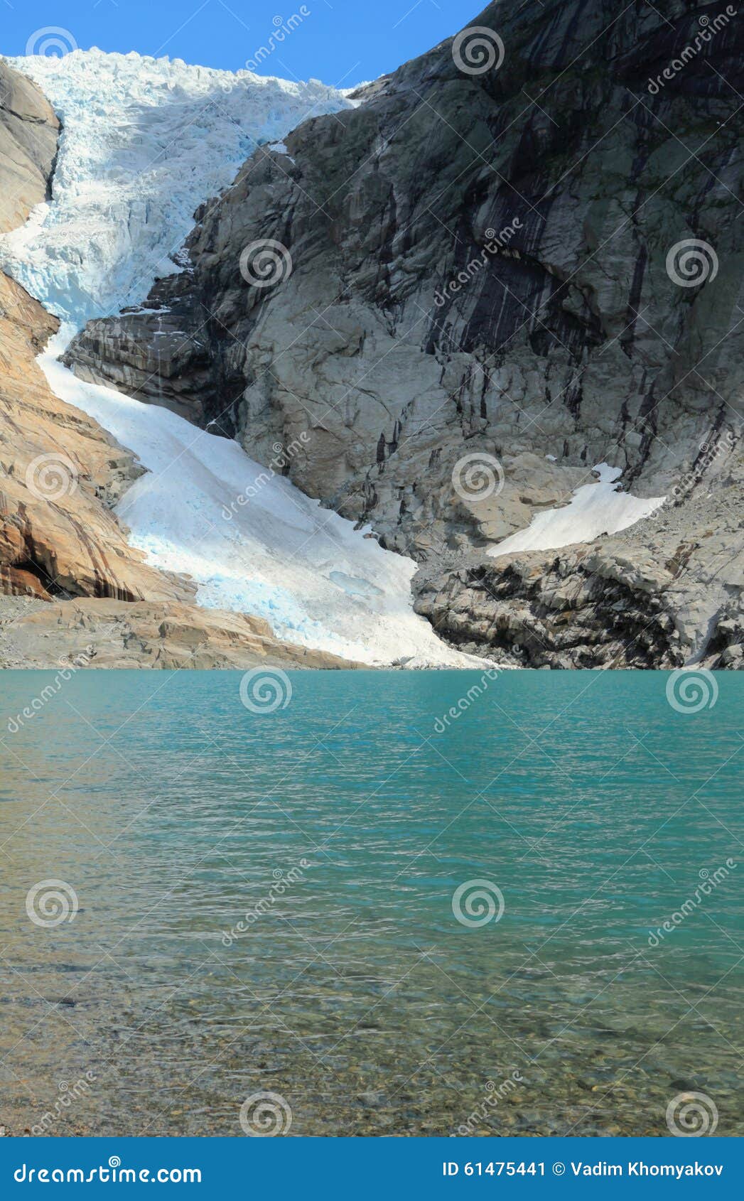 Briksdal Gletscher, Norwegen Stockbild - Bild von gletscher ...