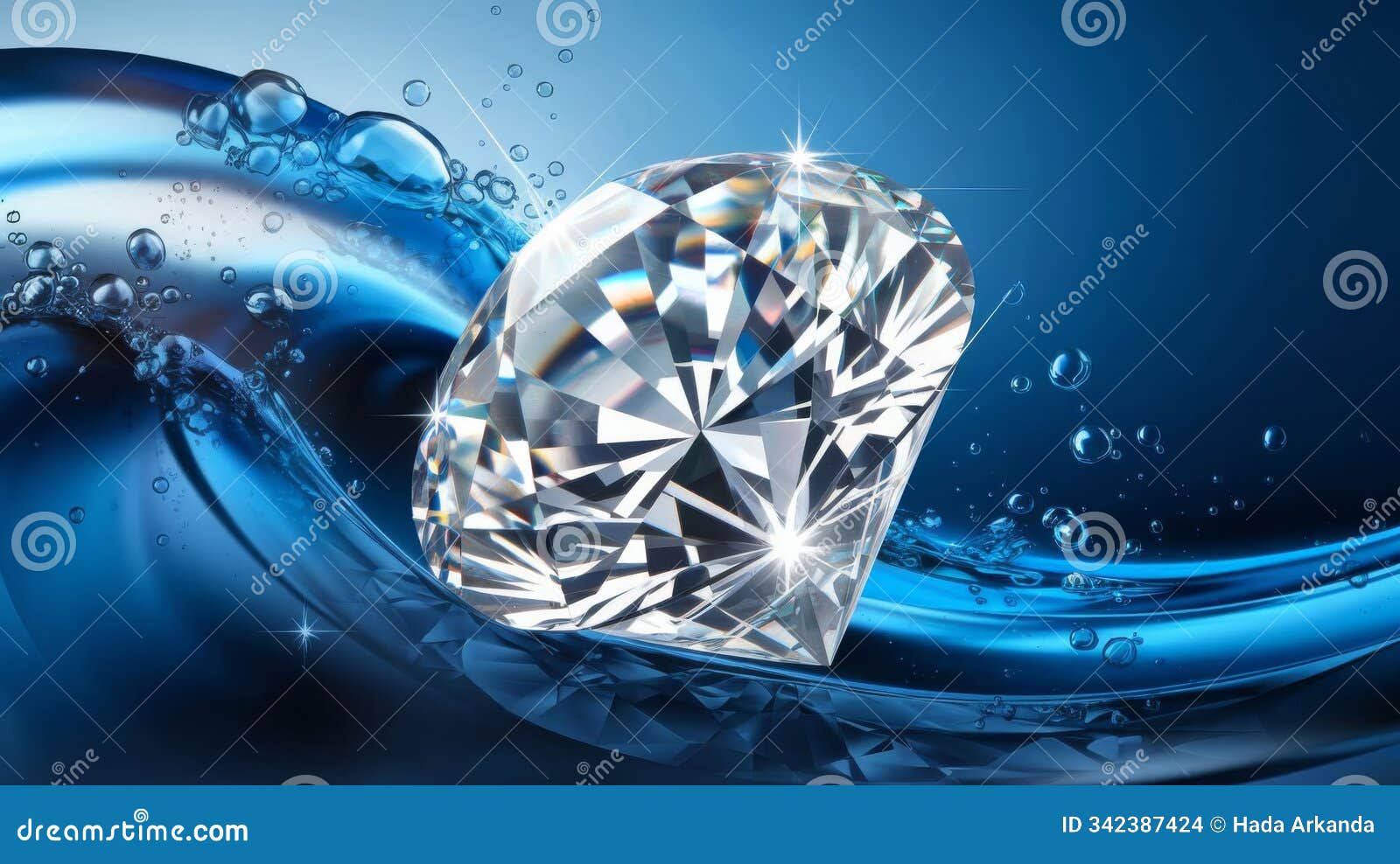 Brilliant Blue Diamond Face Isolated on Clean White Surface Stock ...