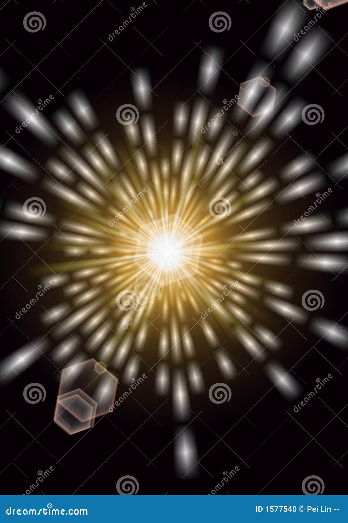 A brilliant burst of light stock illustration. Illustration of cosmos ...