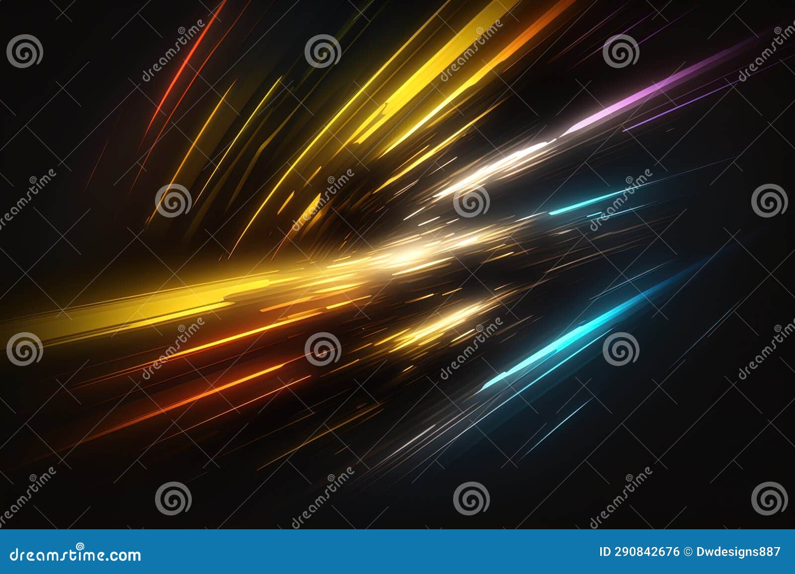 Brilliant and Colorful Light Streaks. Stock Illustration - Illustration ...