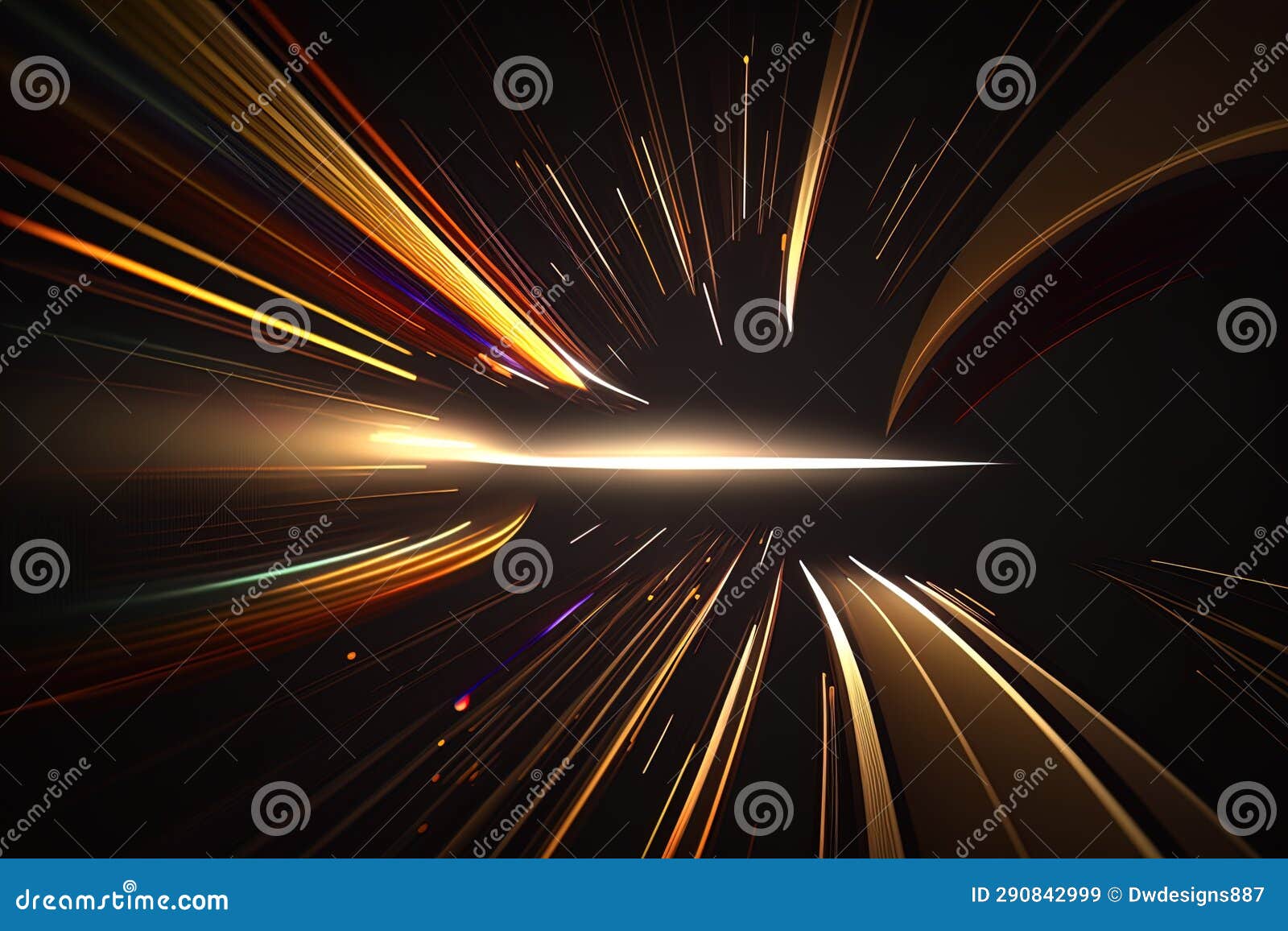 Brilliant and Colorful Light Streaks. Stock Illustration - Illustration ...