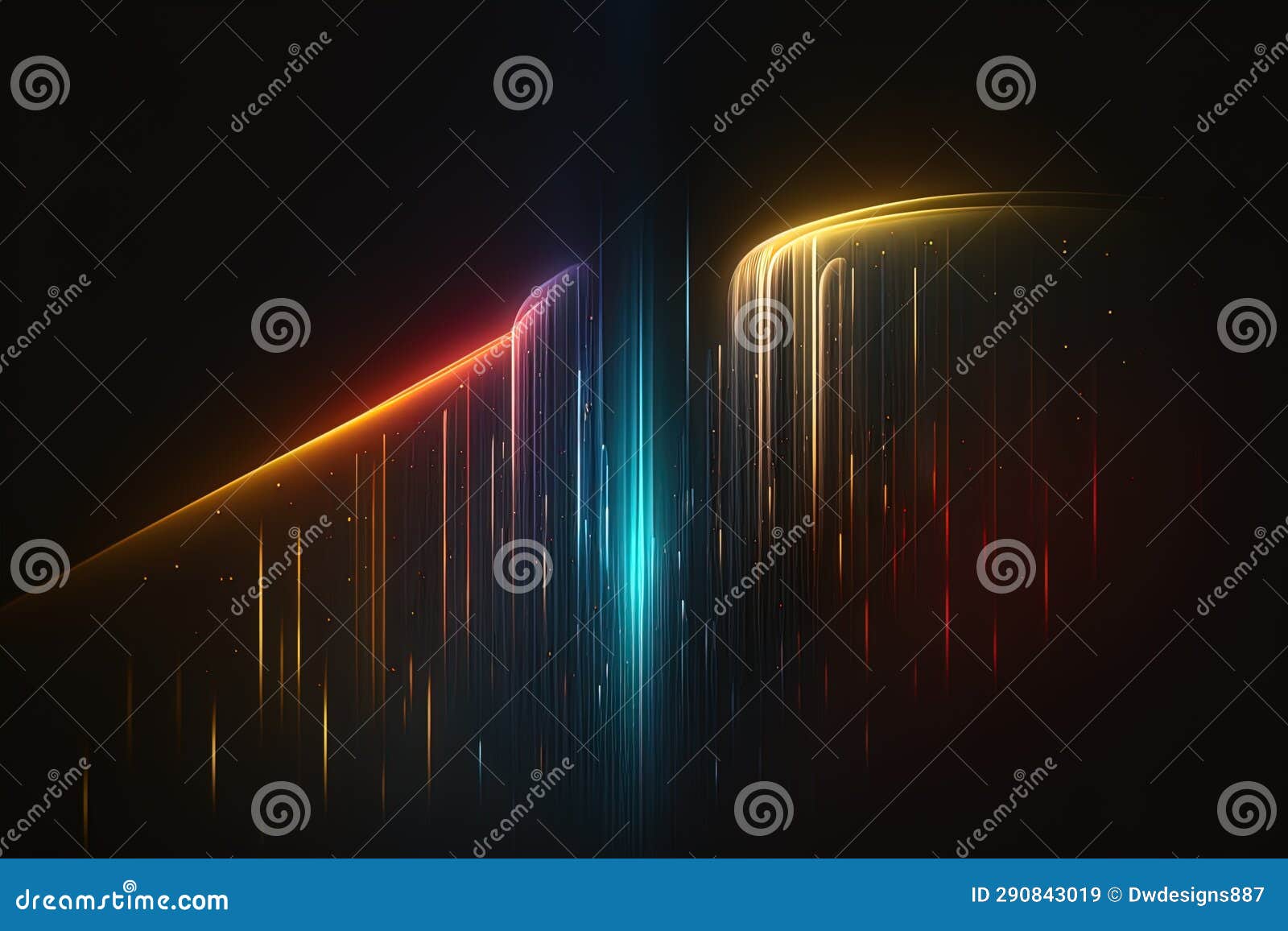 Brilliant and Colorful Light Streaks. Stock Illustration - Illustration ...