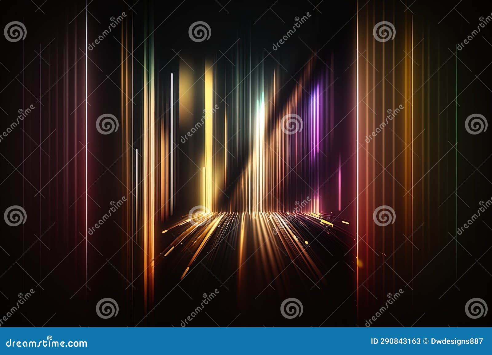 Brilliant and Colorful Light Streaks. Stock Illustration - Illustration ...