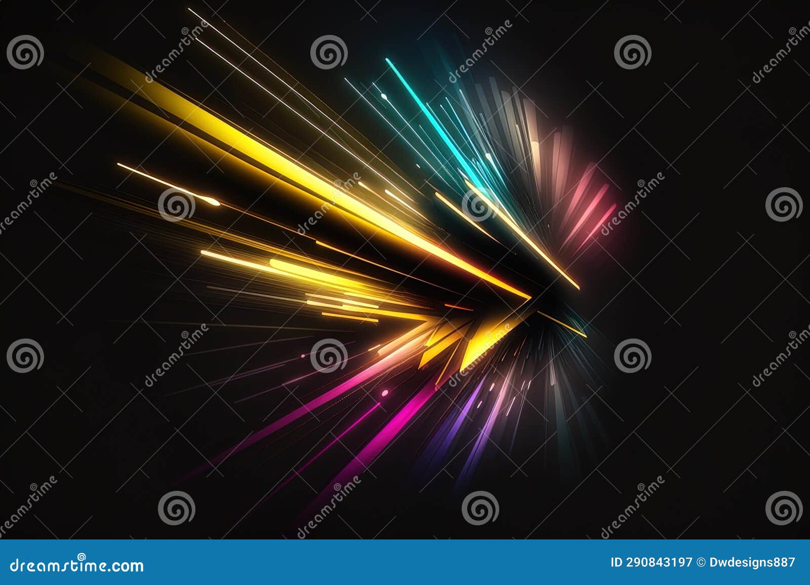 Brilliant and Colorful Light Streaks. Stock Illustration - Illustration ...