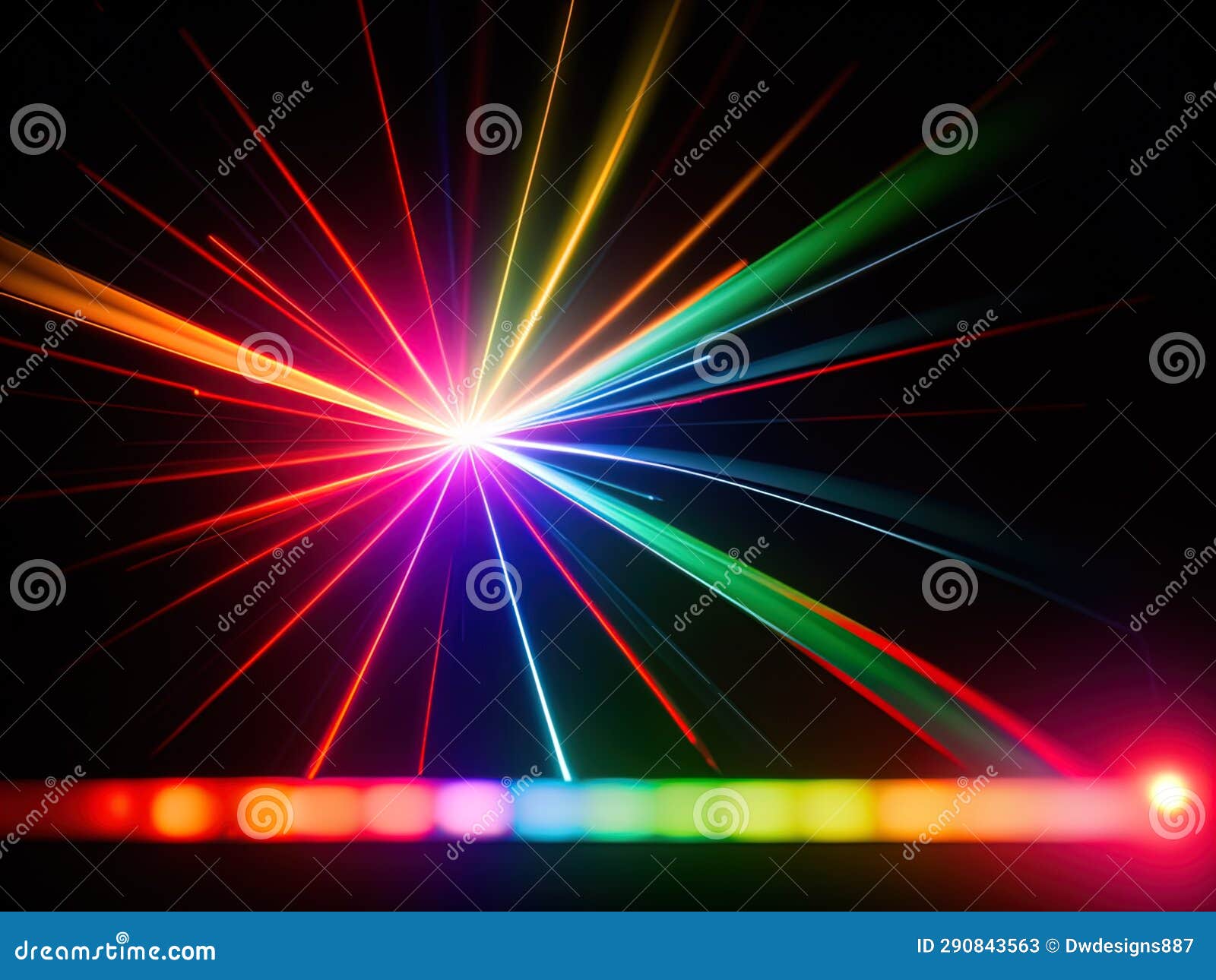 Brilliant and Colorful Light Streaks. Stock Illustration - Illustration ...