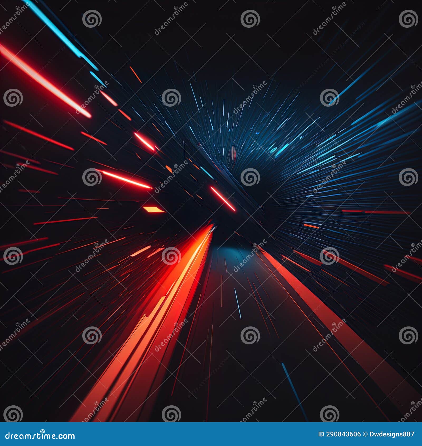 Brilliant and Colorful Light Streaks. Stock Illustration - Illustration ...