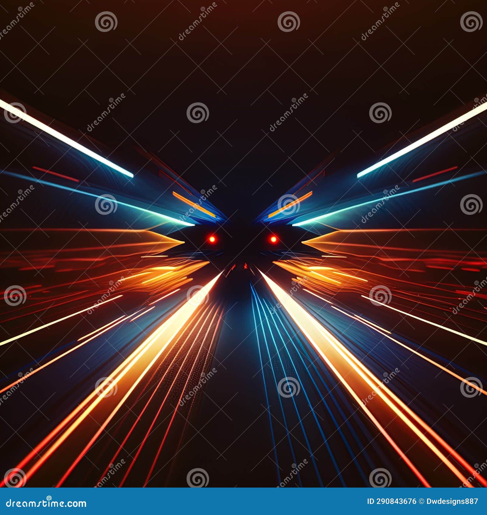Brilliant and Colorful Light Streaks. Stock Illustration - Illustration ...