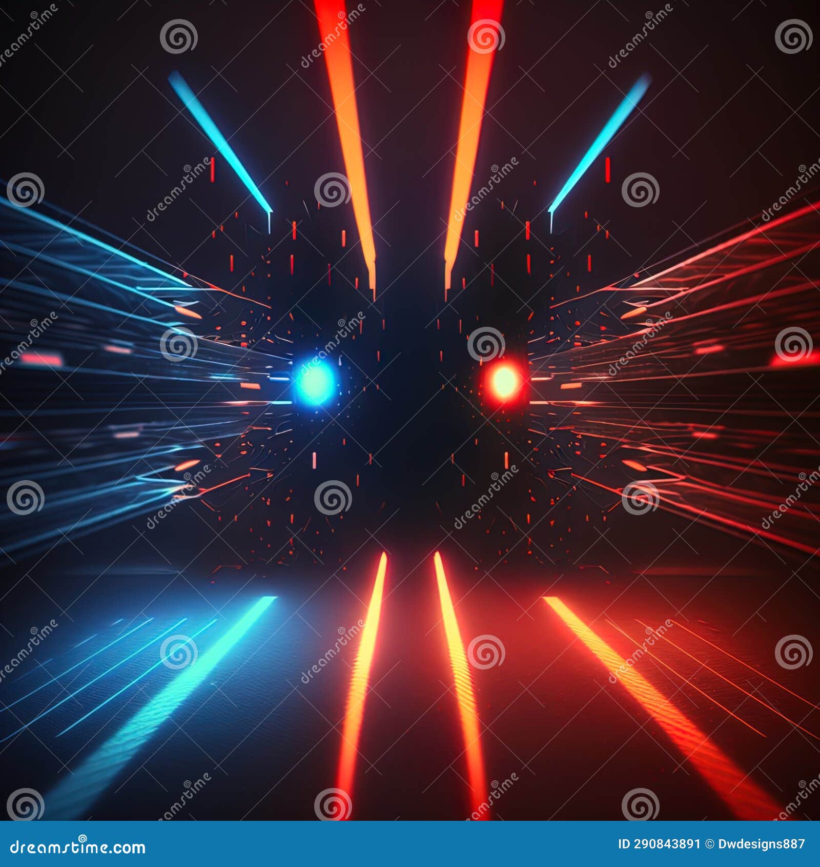 Brilliant and Colorful Light Streaks. Stock Illustration - Illustration ...