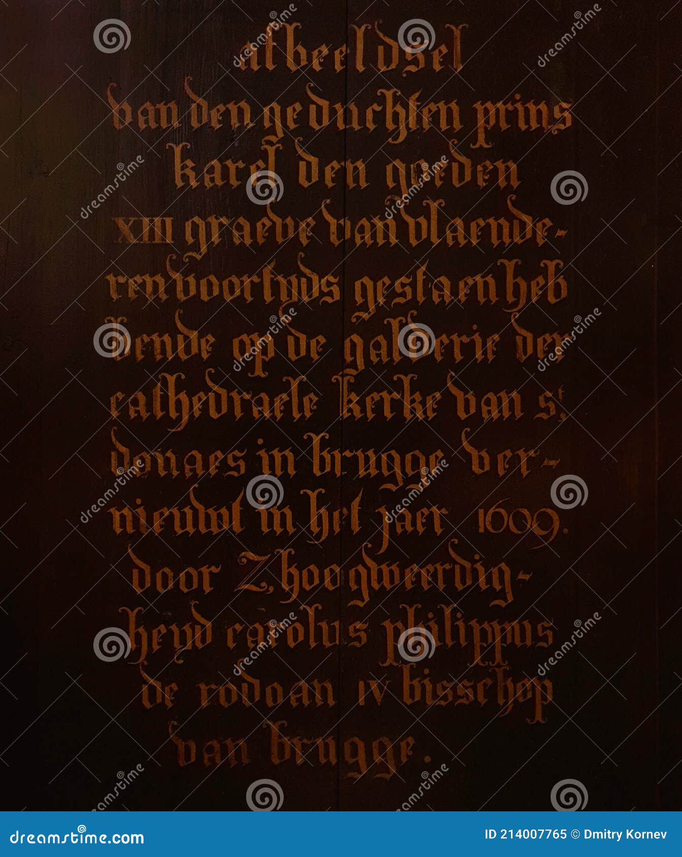 A Brilliant Example of Medival Typography Scripted on an Ancient Wooden ...