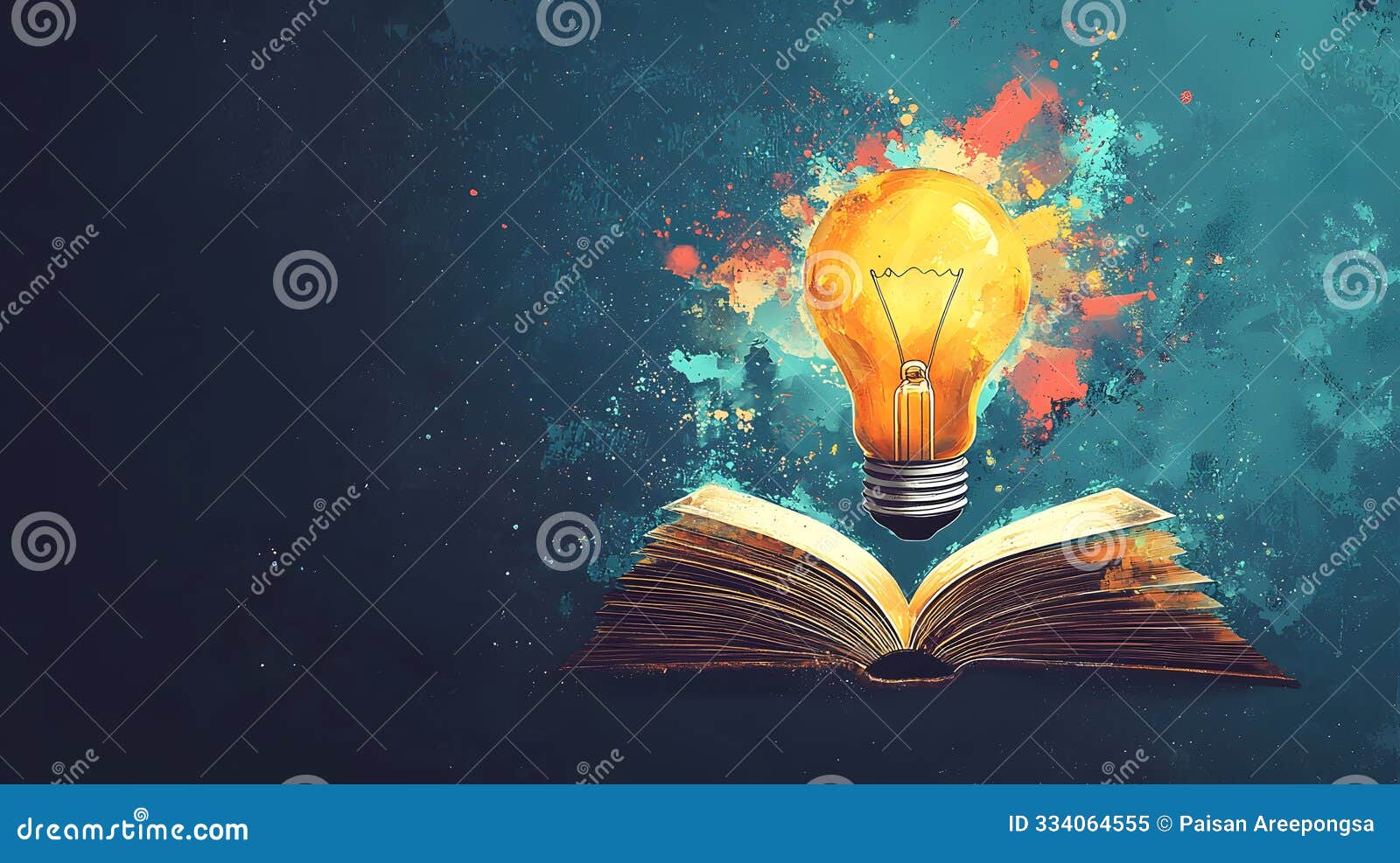 Illuminating Ideas: Lamps Symbolizing Creativity In Flat Layout ...