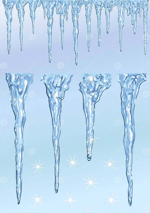 Brilliant Icicles stock vector. Illustration of crystal - 7535353