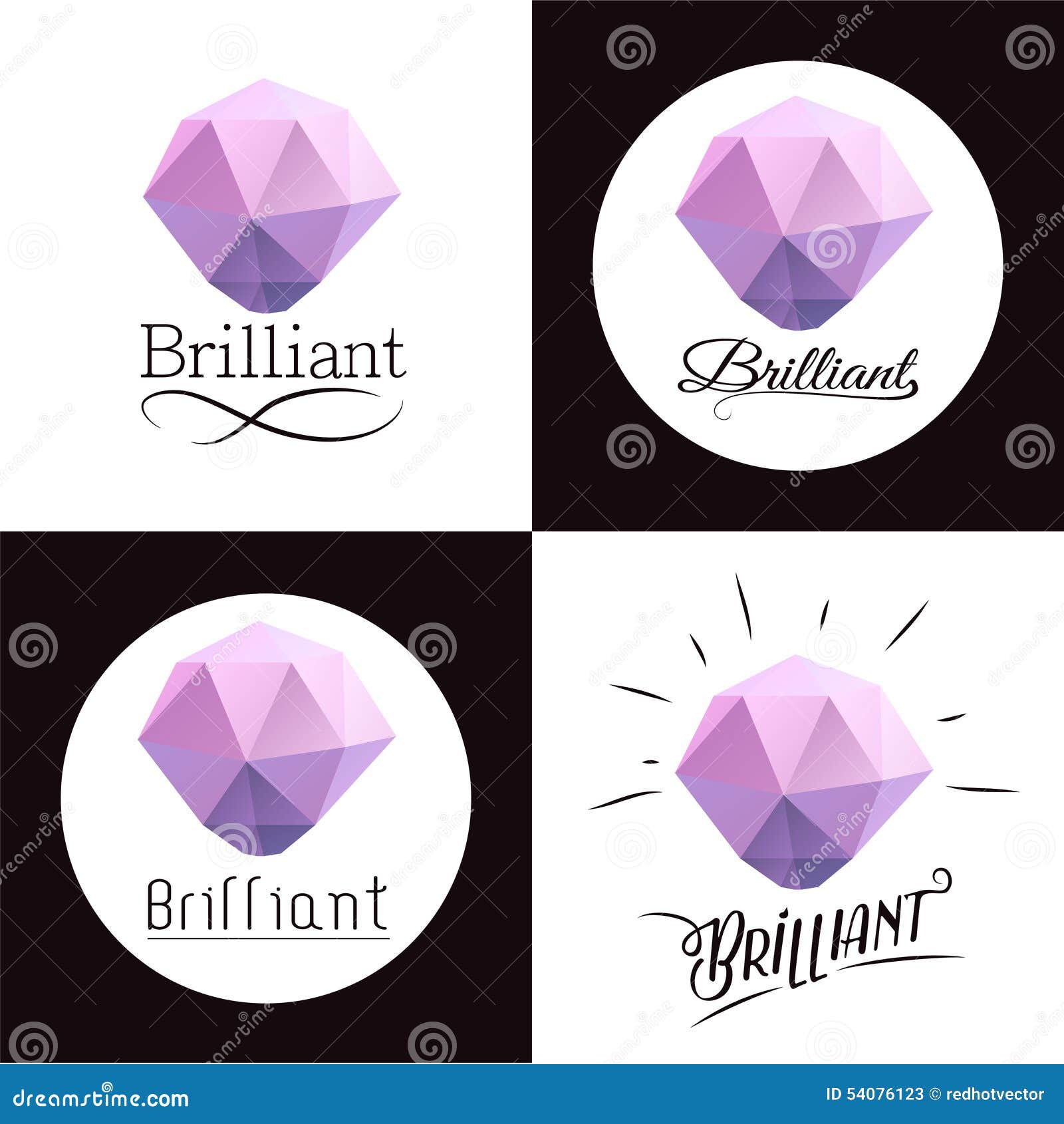 Brilliant icons set. stock vector. Illustration of jewelry - 54076123