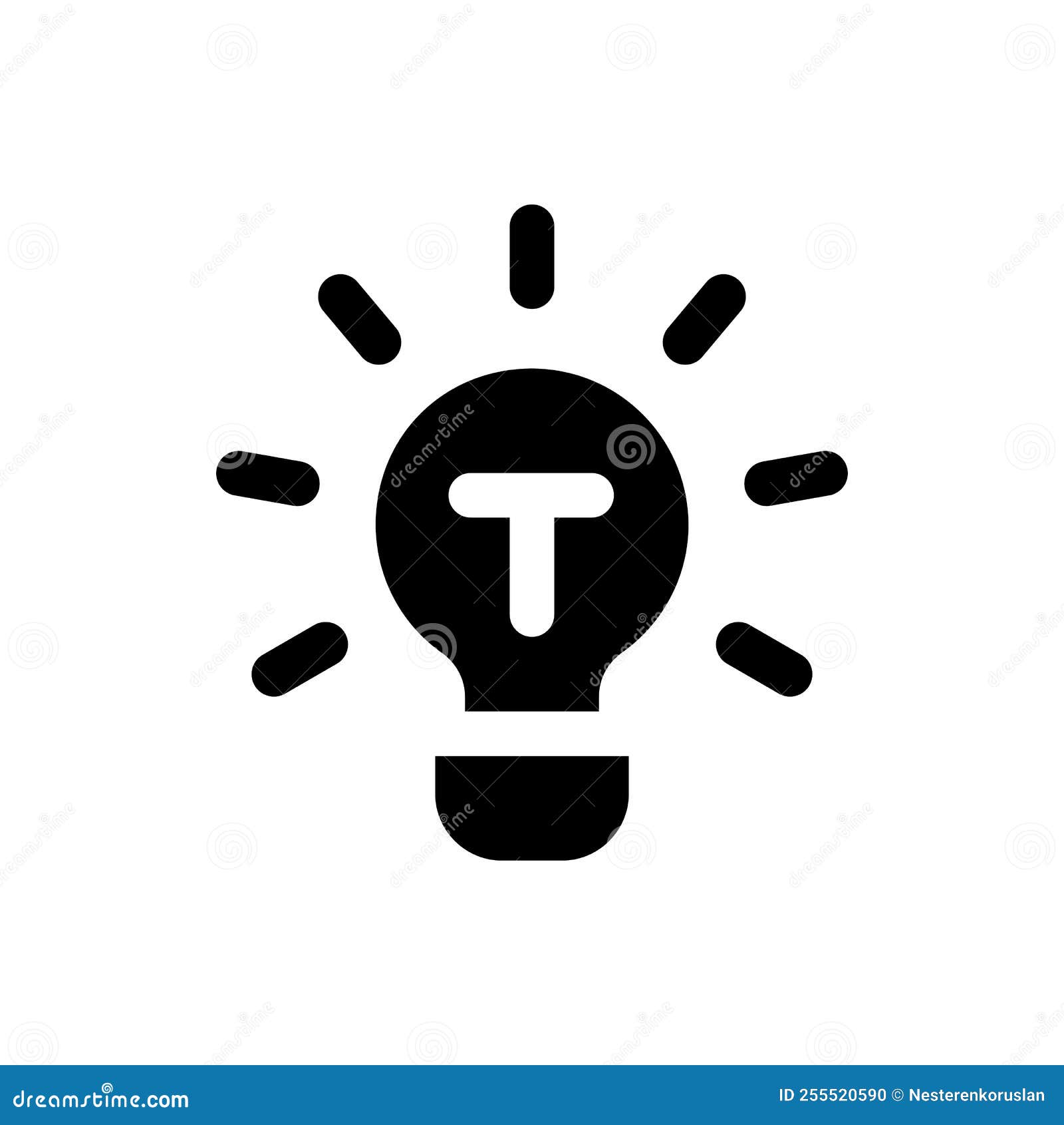 Brilliant Idea Black Glyph Ui Icon Stock Vector - Illustration of ...