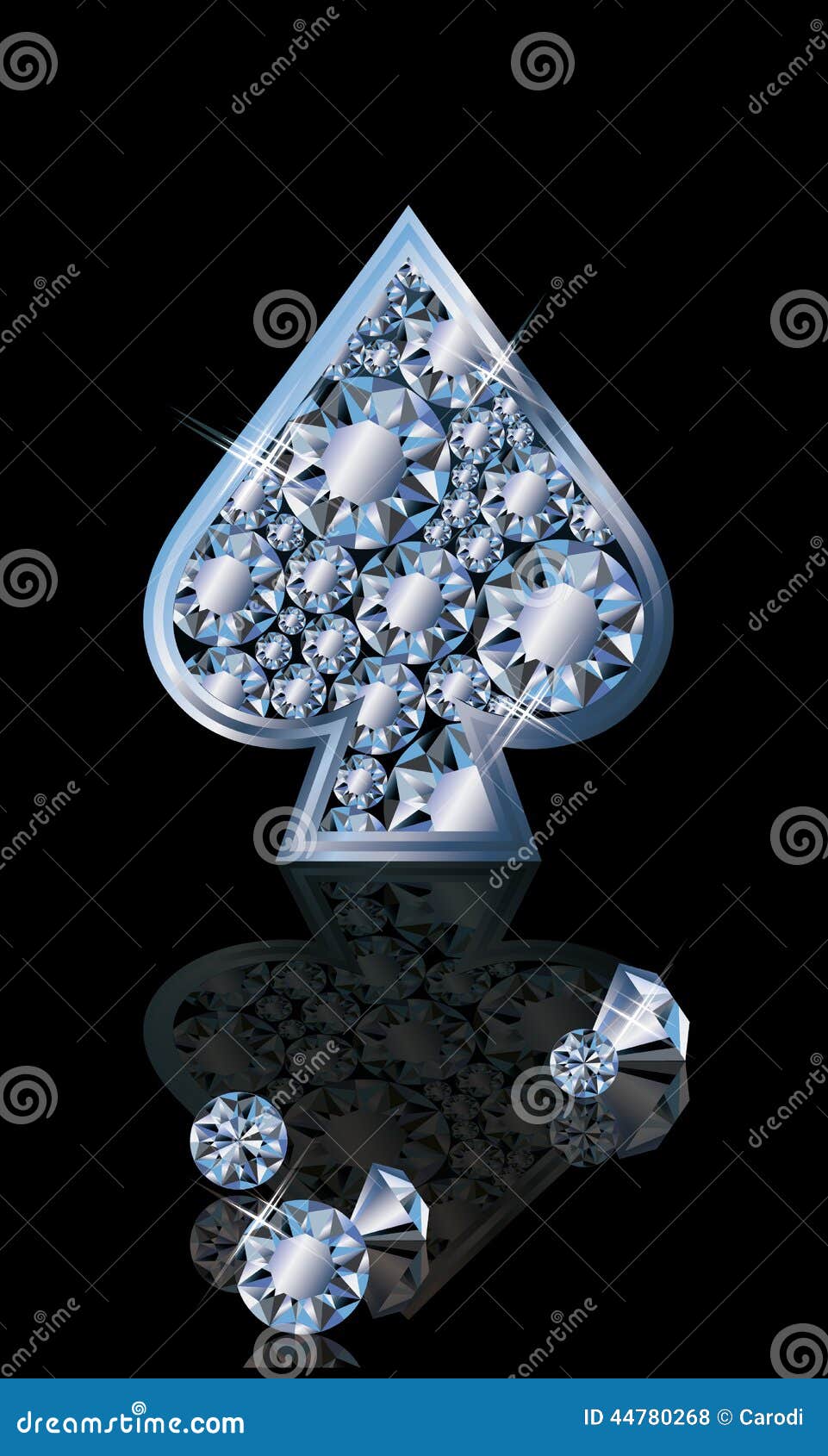 Brilliant Poker Card Spades Stock Vector - Illustration of leisure ...