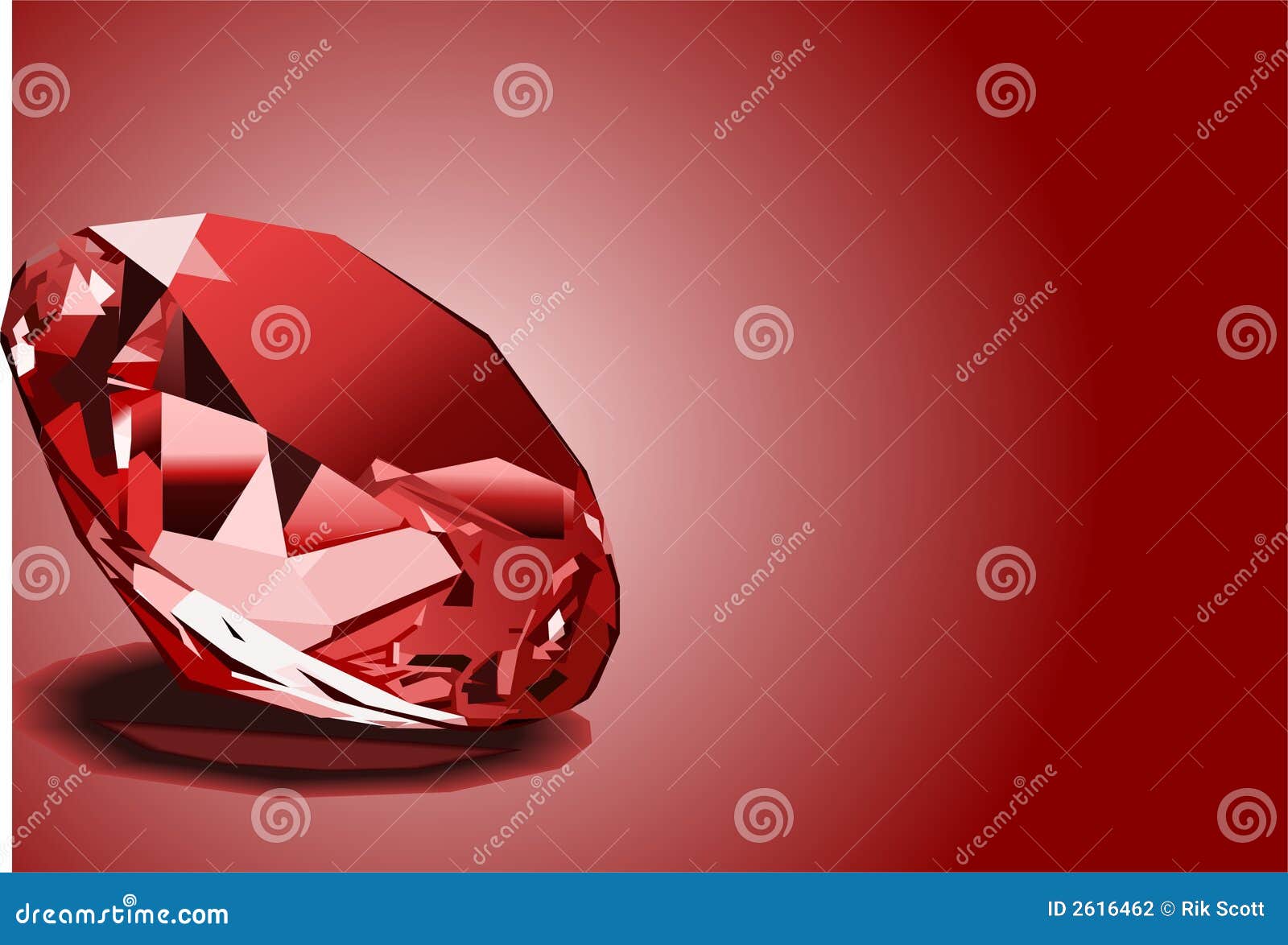 Brilliant red ruby stock vector. Illustration of ruby - 2616462