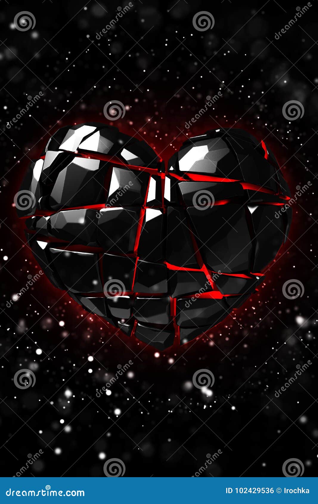 Brilliant Ruby on Black Background. Black Crystal Stock Illustration ...